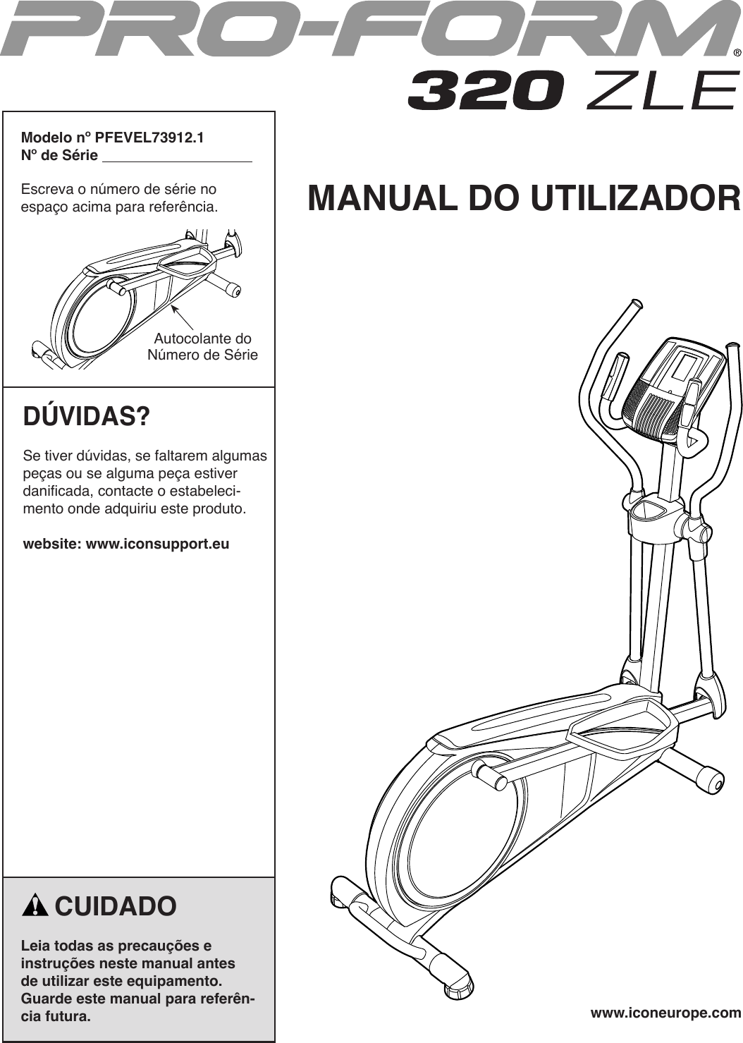 Proform Pfevel739121 320 Zle Elliptical Users Manual