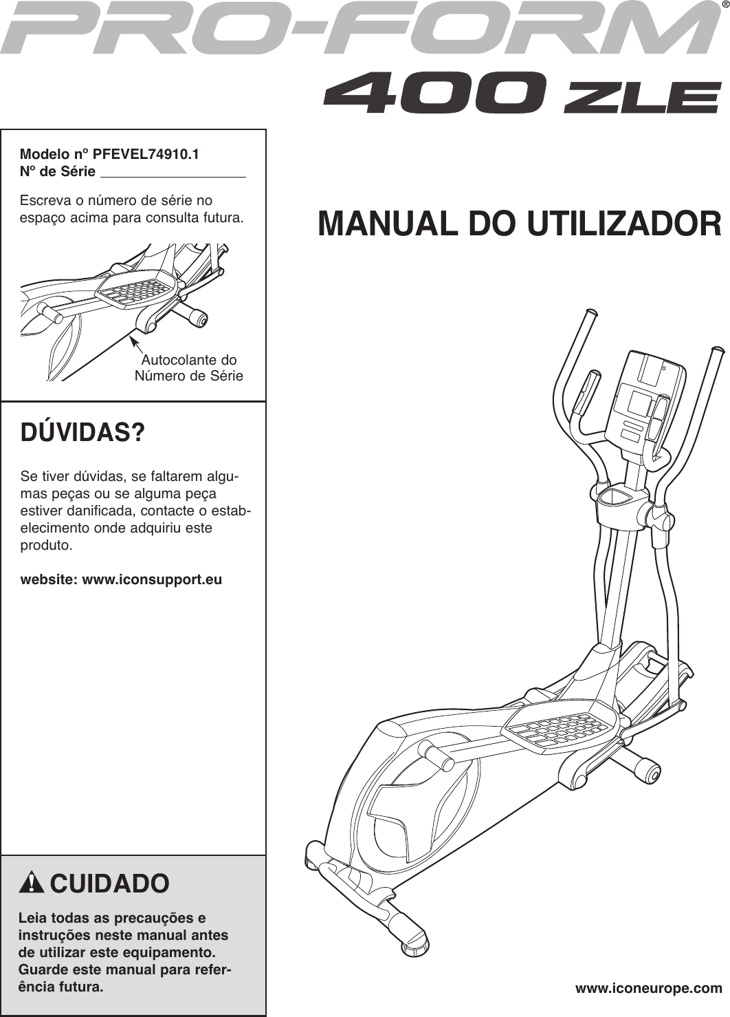 Proform Pfevel749101 400 Zle Elliptical Users Manual 285430