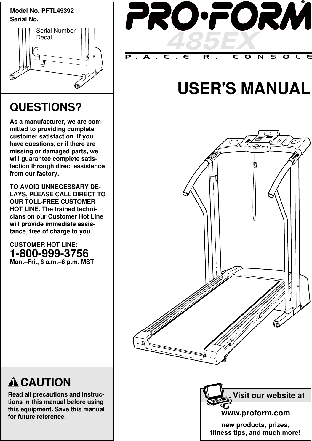 Proform Pftl49392 Users Manual