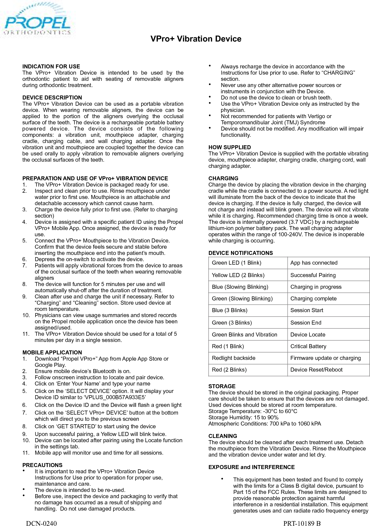 Propel Orthodontics ASM20023 VPro+ Vibration Device with Wireless ...