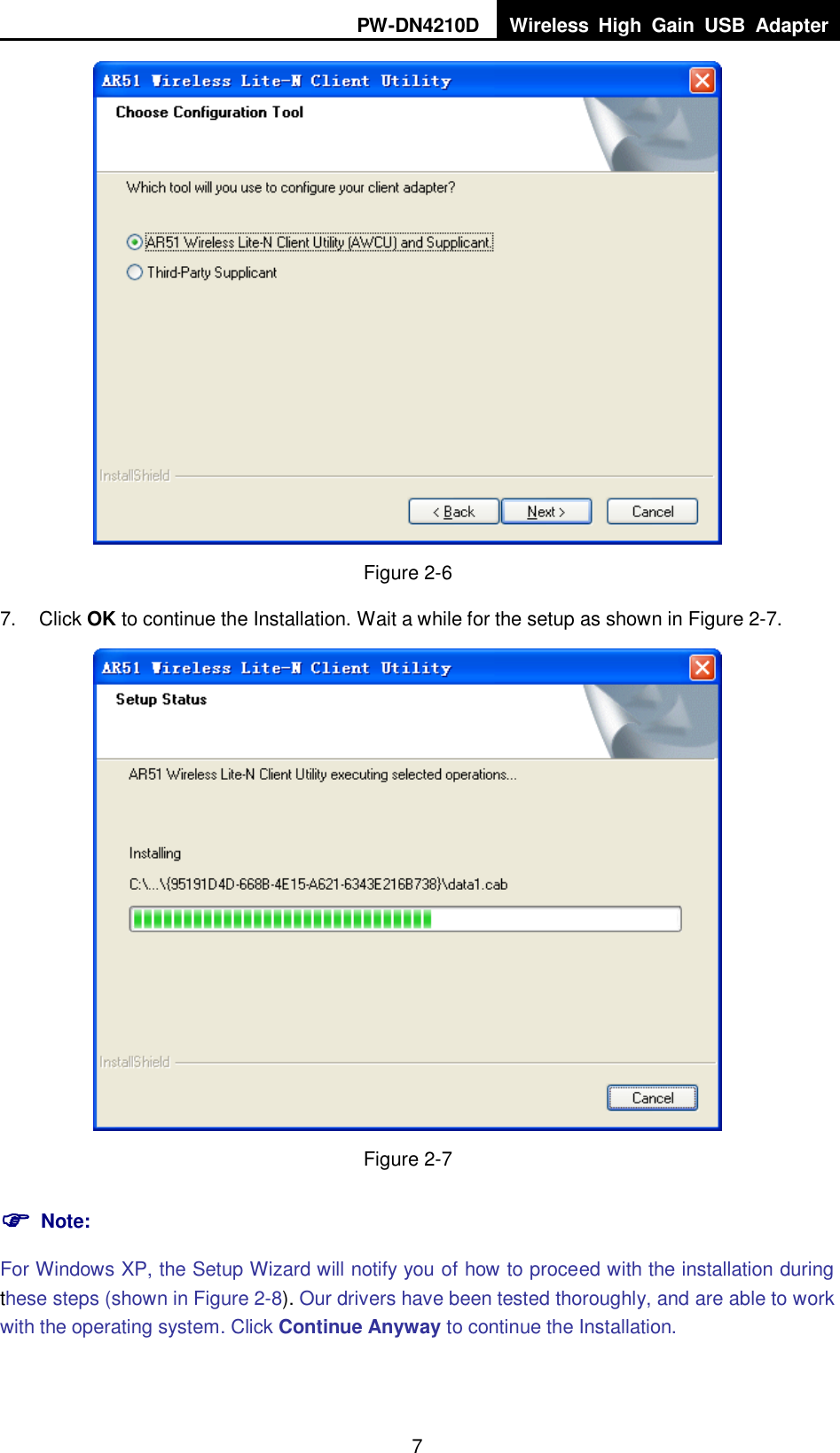 Proware Technologies Co DN4210DV1 Wireless High Gain USB Adapter User ...