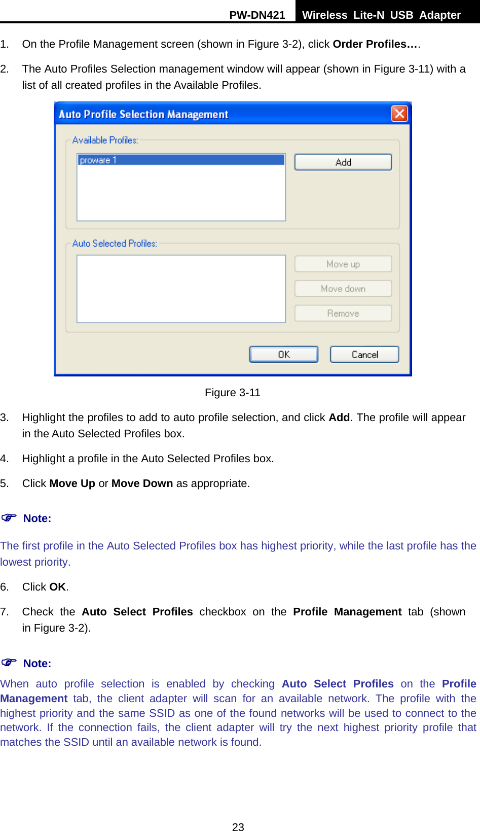 Proware Technologies Co DN421V1 Wireless Lite-N USB Adapter User Manual ...
