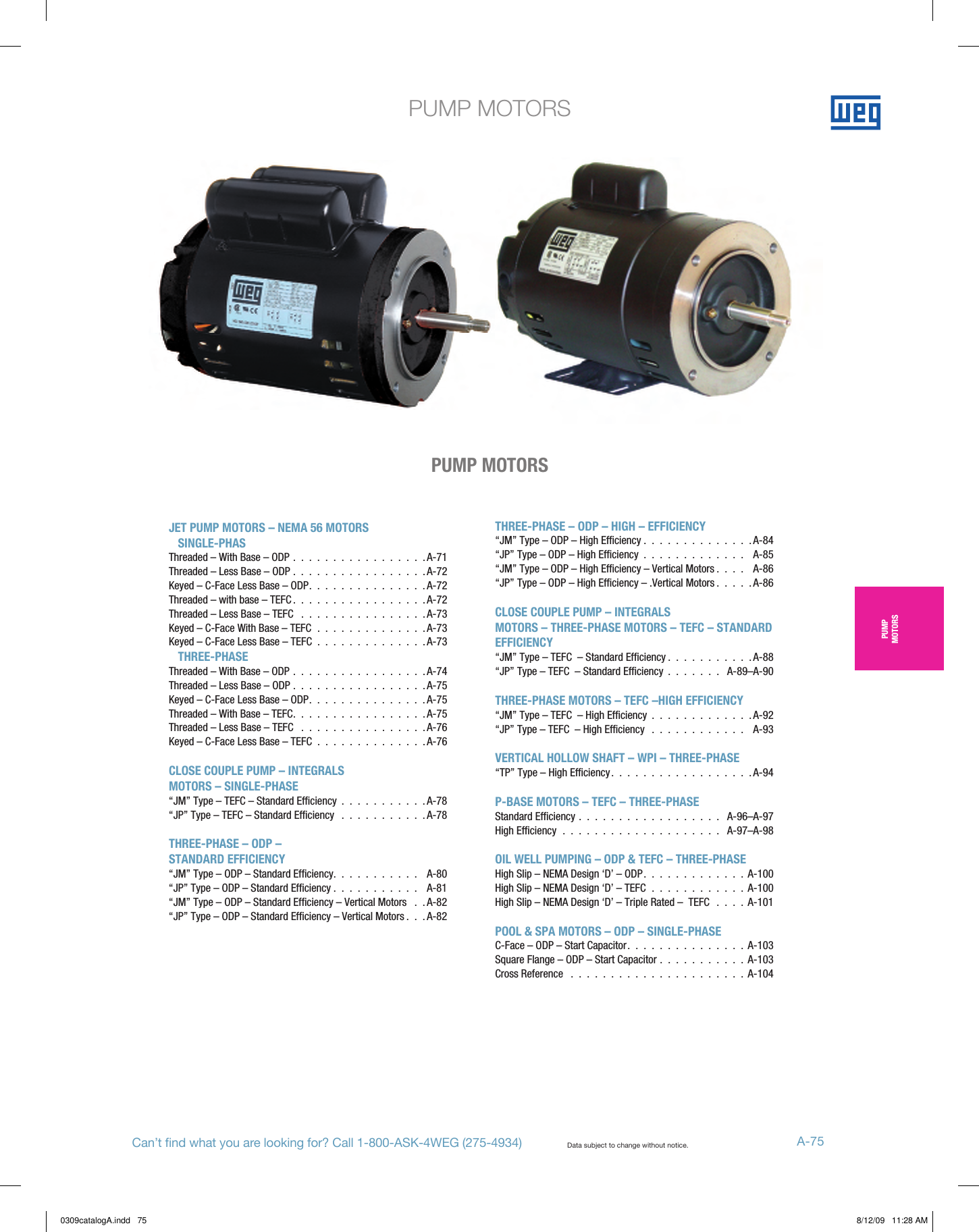 103247 1 Weg Oil Well Pump Motor Brochure User Manual