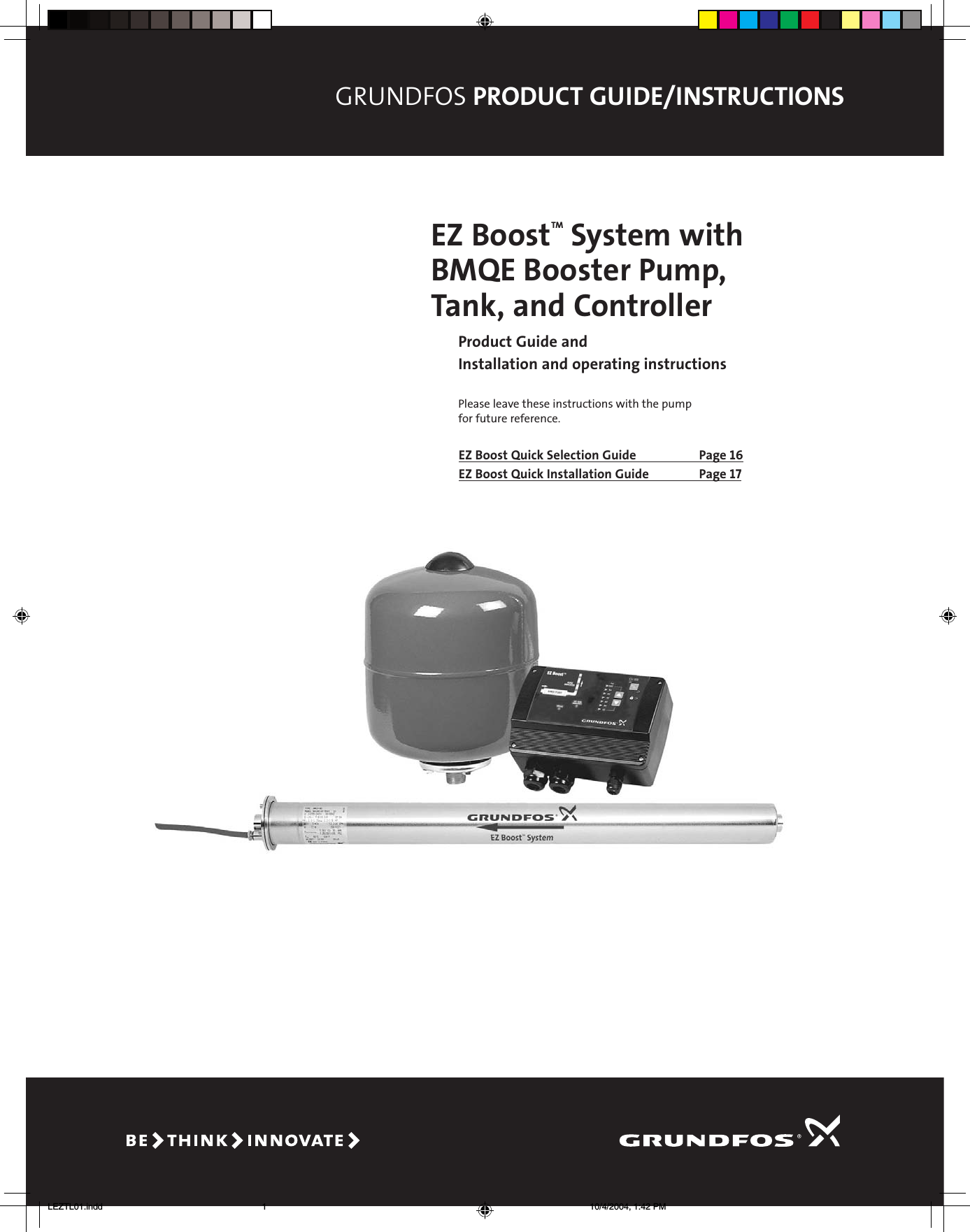 18214 5 Grundfos 91128528 Ez Boost With Bmqe Instructions User Manual