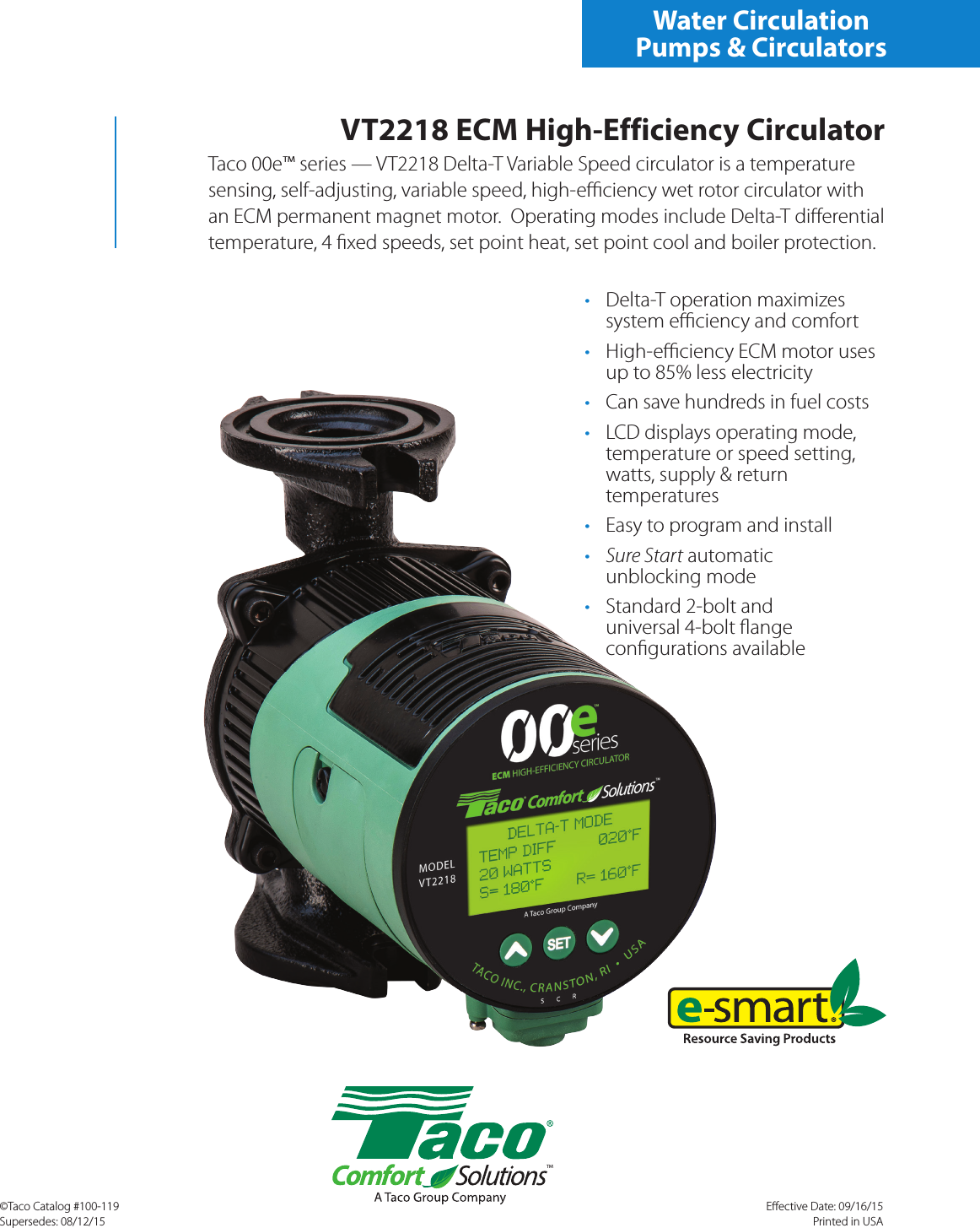 48297 1 Taco Vt2218 Circulator Brochure User Manual