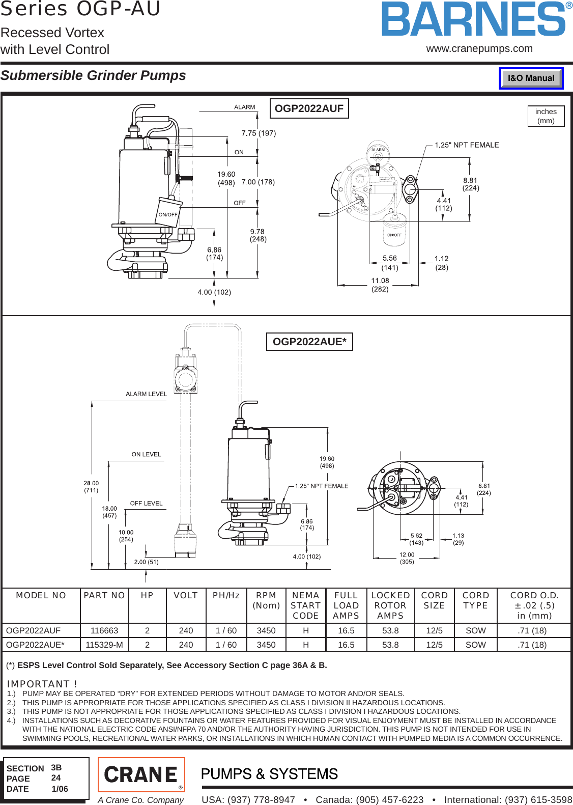 534561 1 B Arnes Ogp Au Submittal User Manual