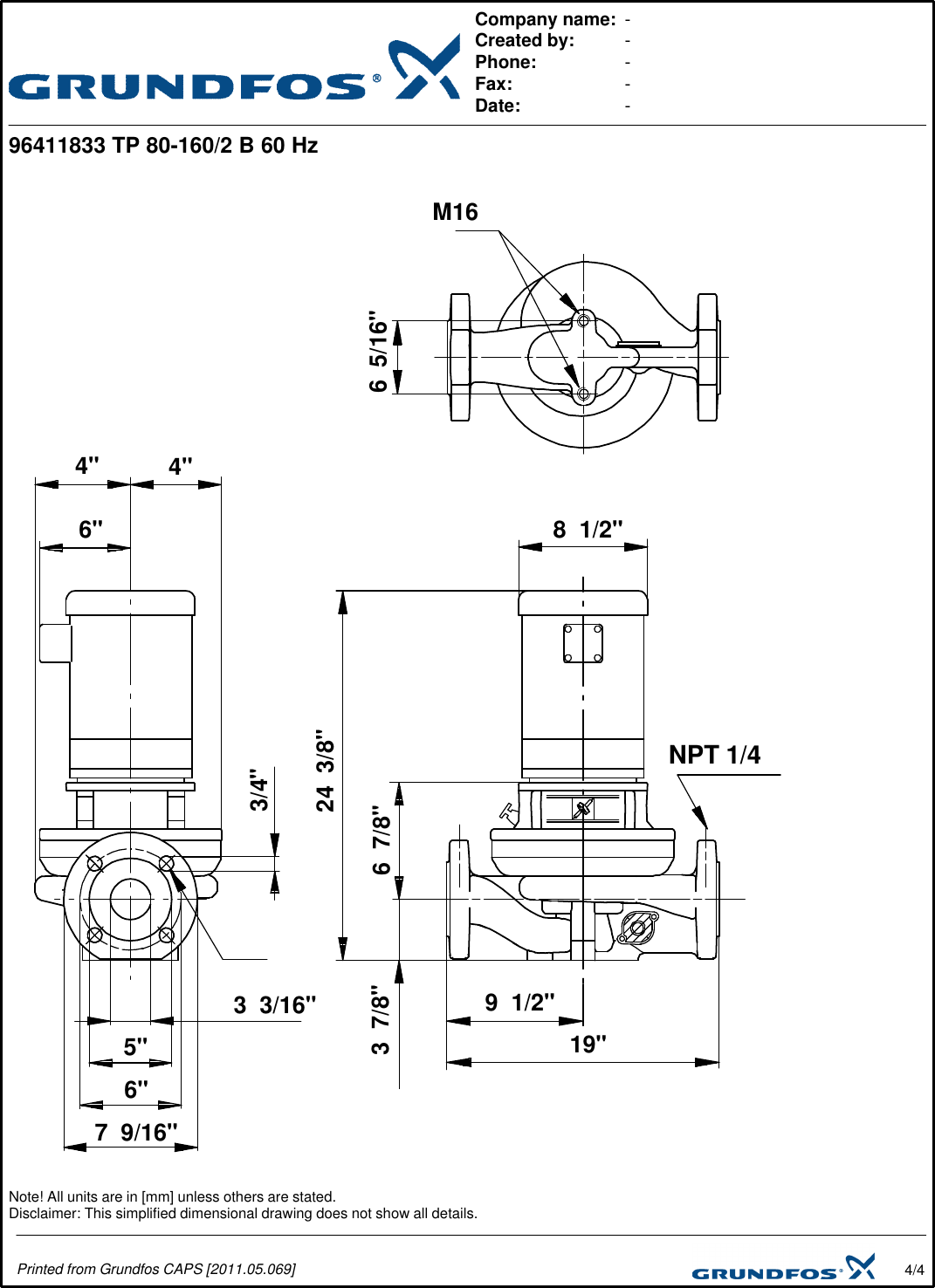 535013 1 Grundfos Tp 80 Submittal Print/Preview User Manual