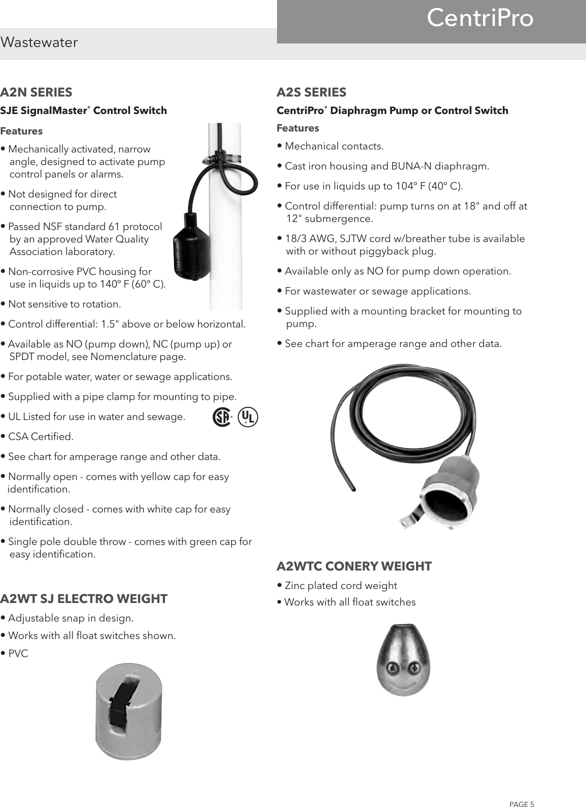 542332 1 Centripro Pump & Control Panel Switches Technical Brochure 2