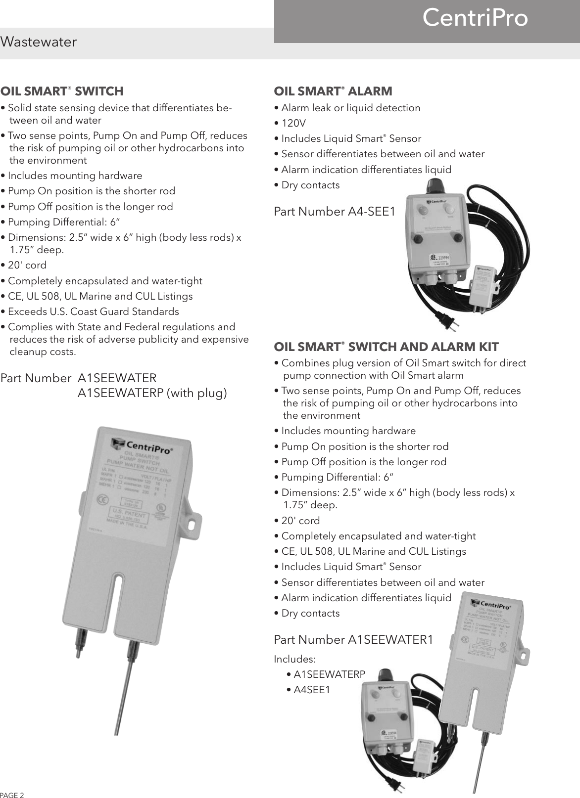 544542 1 Goulds Centripro Elevator Sump Kits & Components Specifications