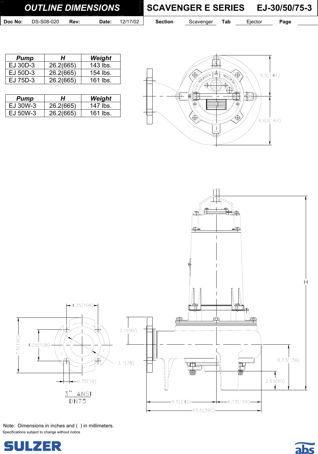 548573 4 ABS Scavenger EJ 30D 3 Outline Drawing