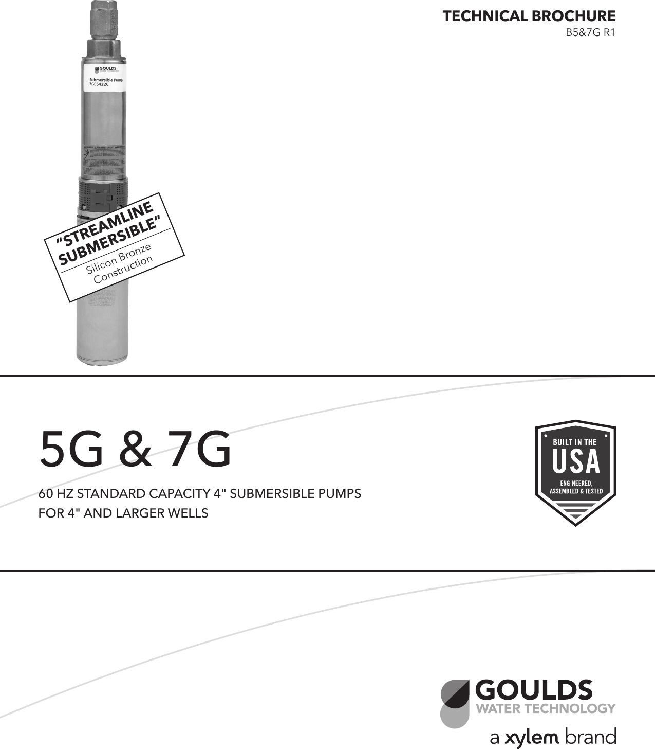 548728 3 Goulds G Series 4 Inch Submersible Well Pump Technical Brochure