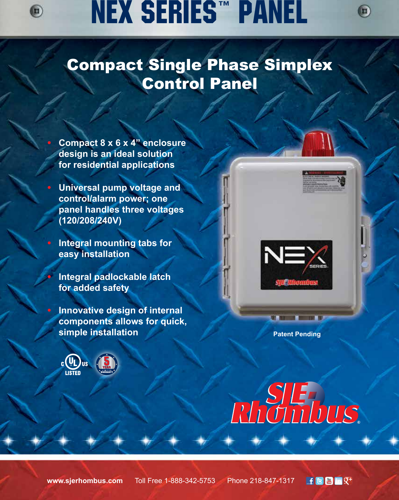 550408 1 SJE Rhombus NEX Series Control Panel Brochure