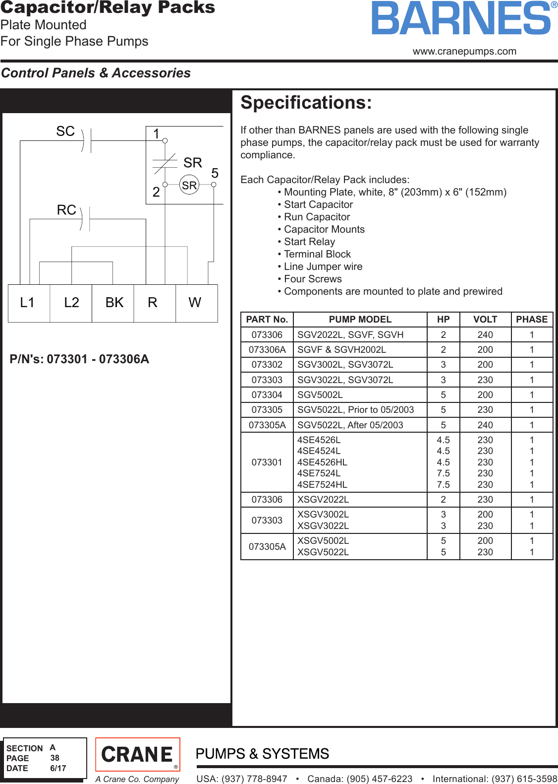 550872 1 Barnes Capacitor Relay Packs Catalog User Manual