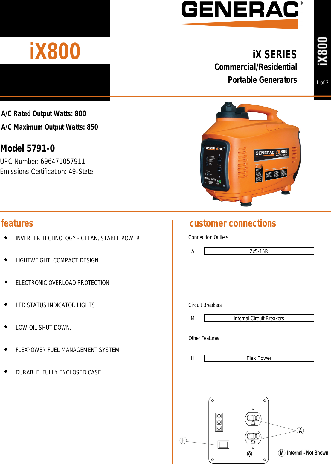 Specification 6838 1 Generac 5791 Brochure