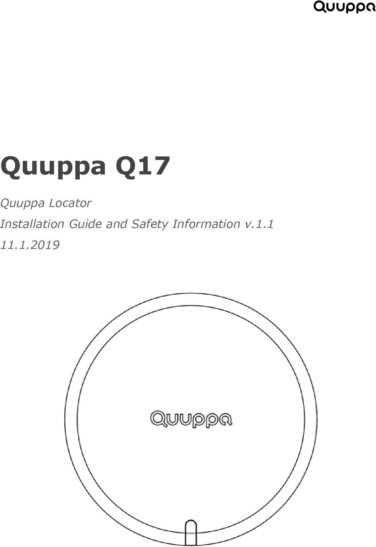 Quuppa Q17 Locator User Manual