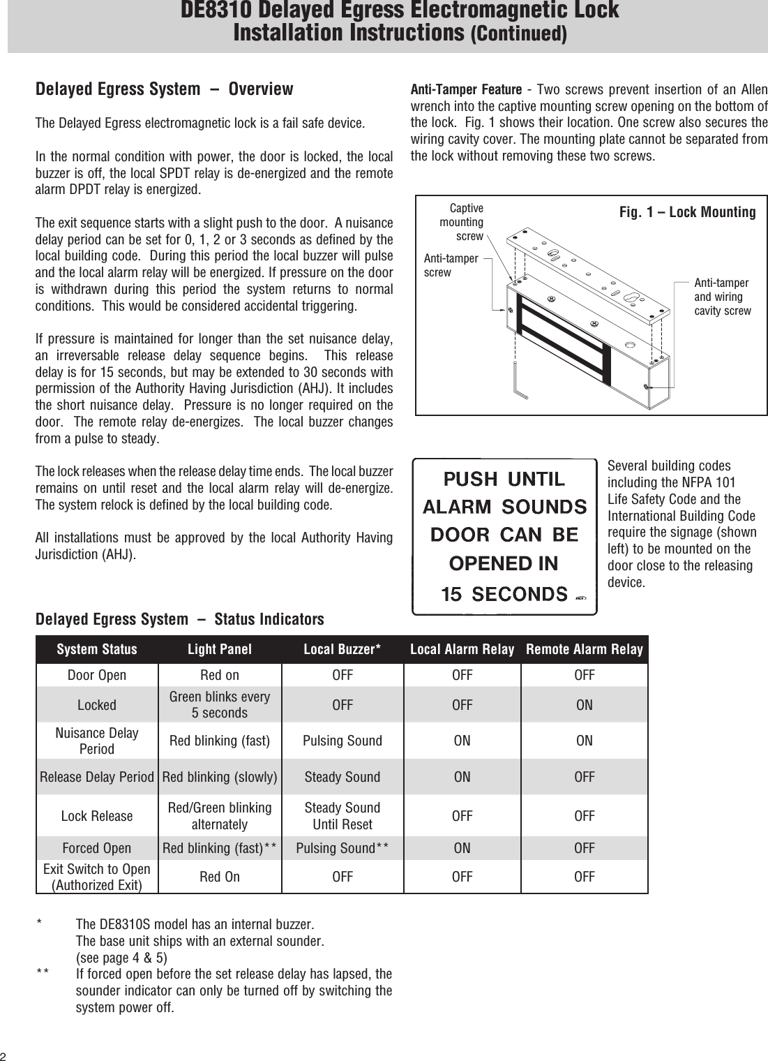 RCI DE8310 Installation DE8310installation