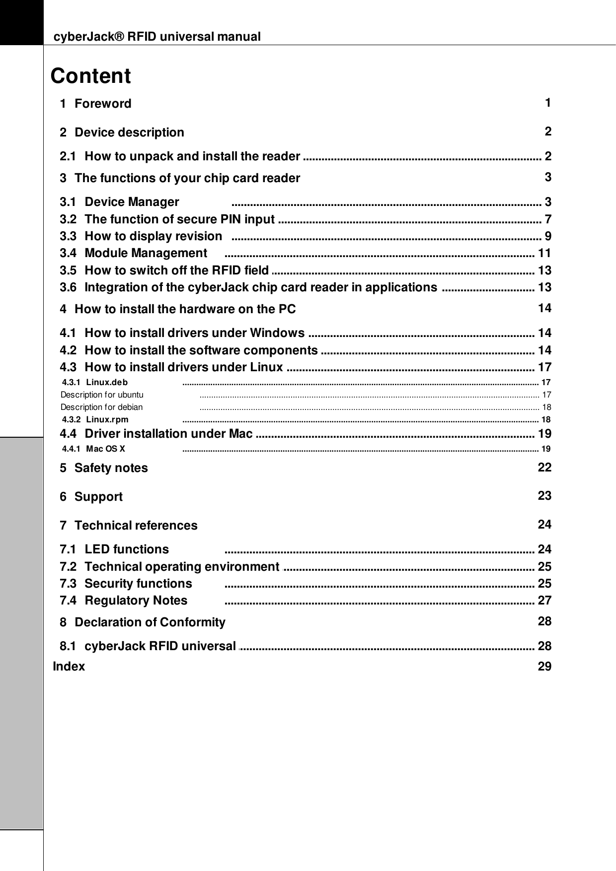 REINER SCT 2718800 RFID chipcard reader User Manual cyberJack RFID ...
