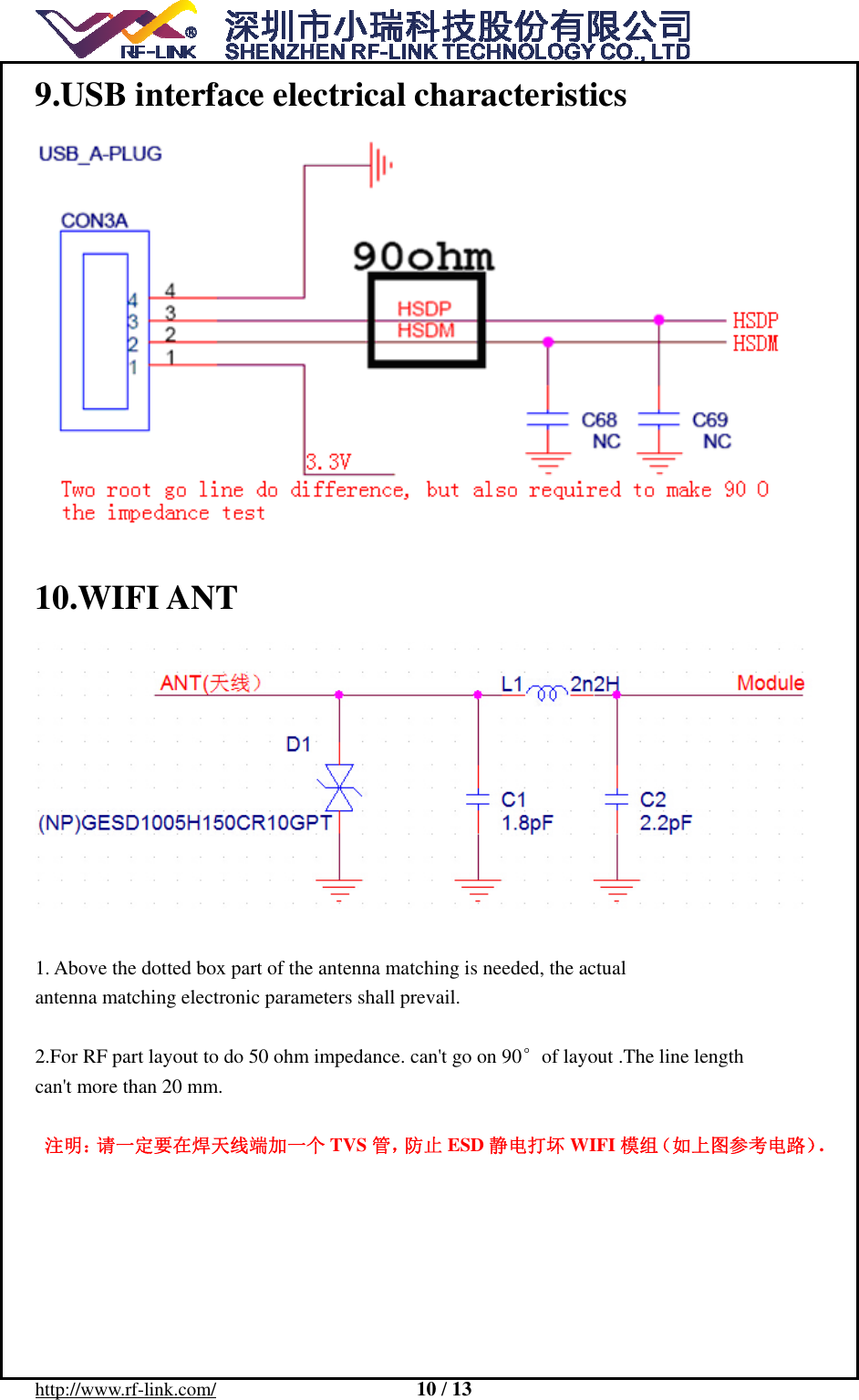 RF Link Technology UM01C 2.4GHz 1T1R USB Module User Manual