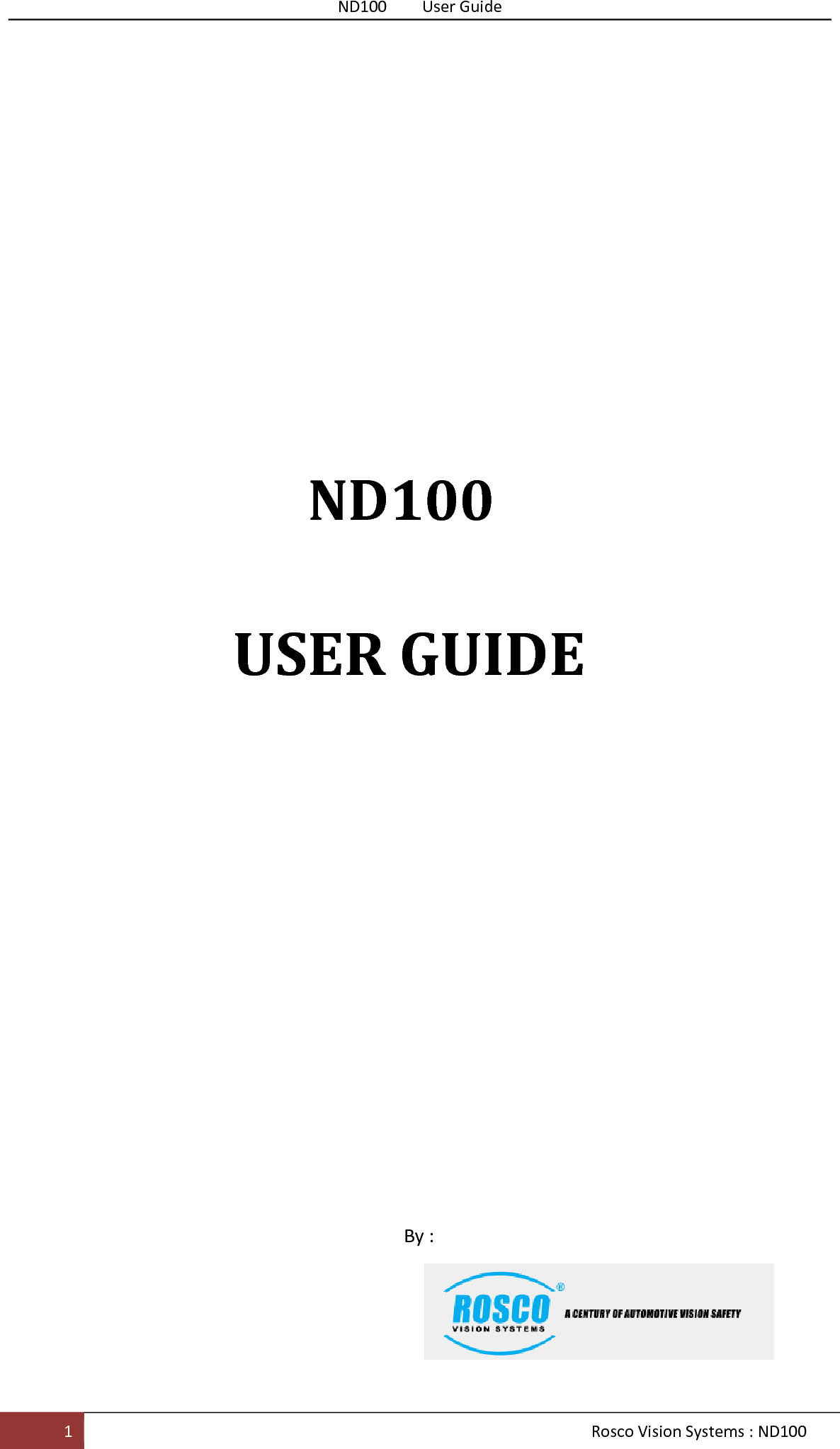 ROSCO ND100 Mini Router User Manual