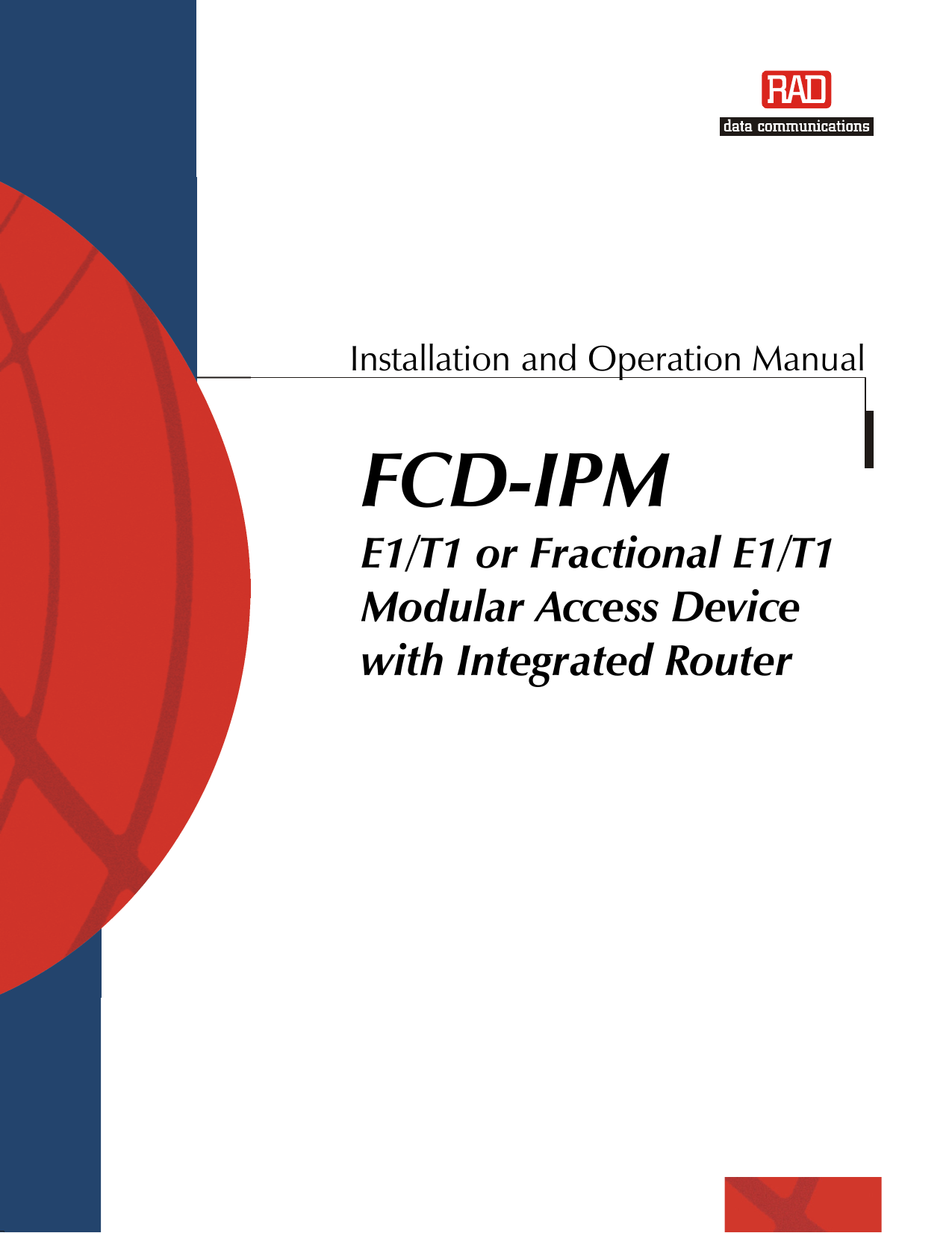 Rad Data Comm E1 T1 Users Manual Fcd ipm_fm