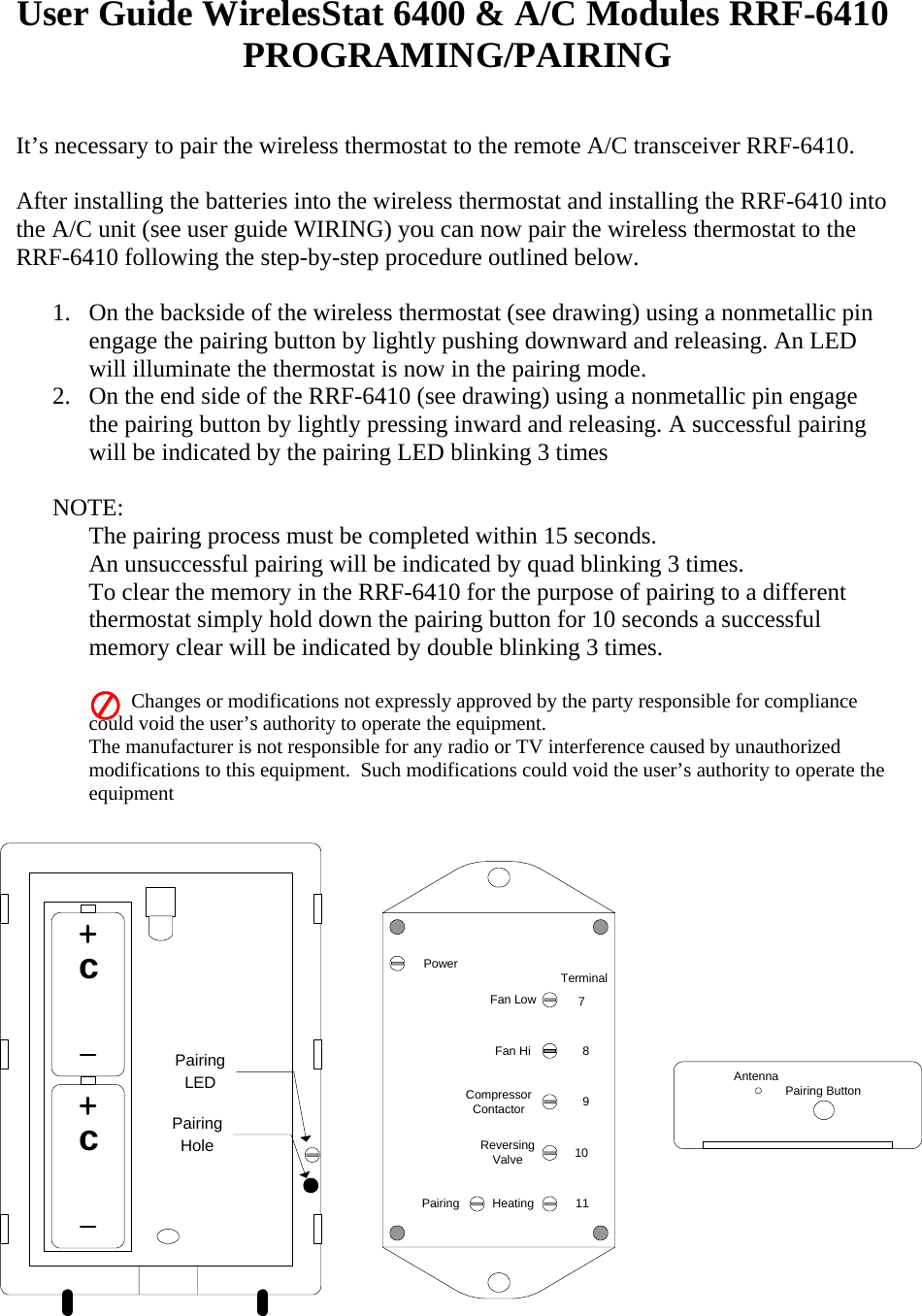 Rafe Controls 6400 WIRELESSTAT 6400 User Manual USERS MANUAL rafe-controls-6400-wirelesstat-6400-user-manual-users-manual
