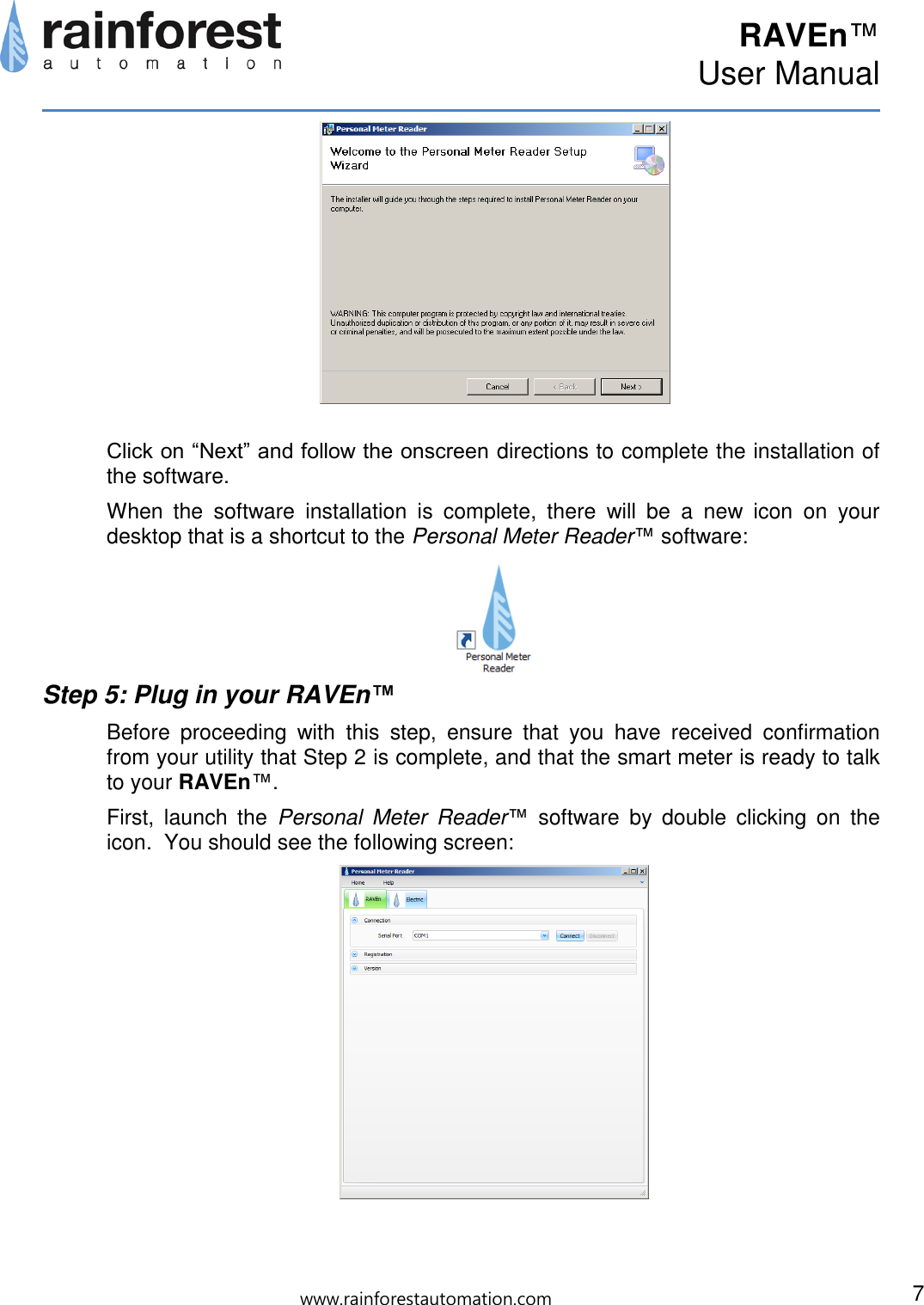 Rainforest Automation RFA-Z106 Radio Adaptor for Viewing Energy Usage User Manual