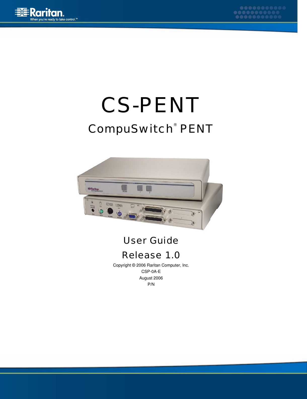 Raritan Computer Cs Pent Users Manual