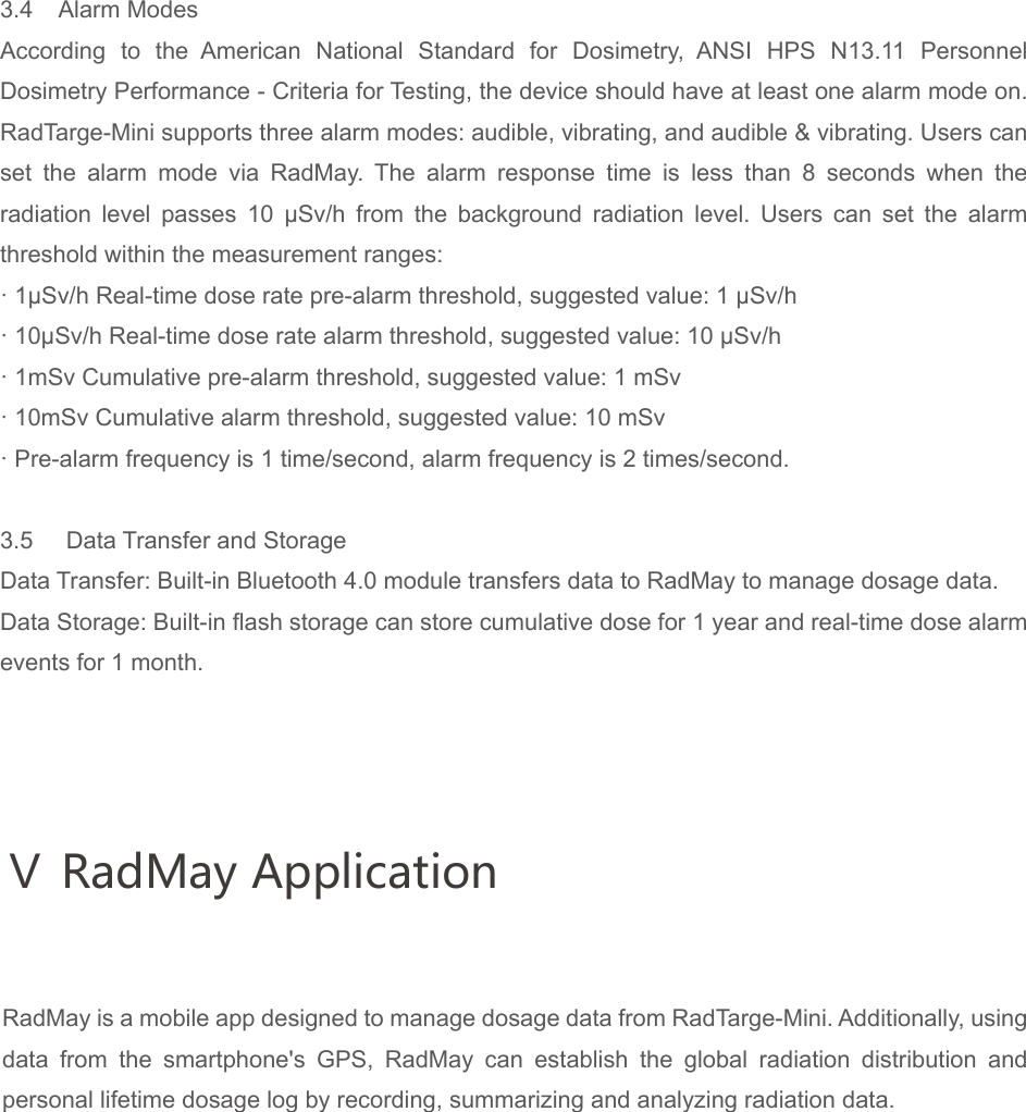 Raycan Technology RADTARGE Electronic personal dosimeter User Manual RadTarge Mini EN FCC