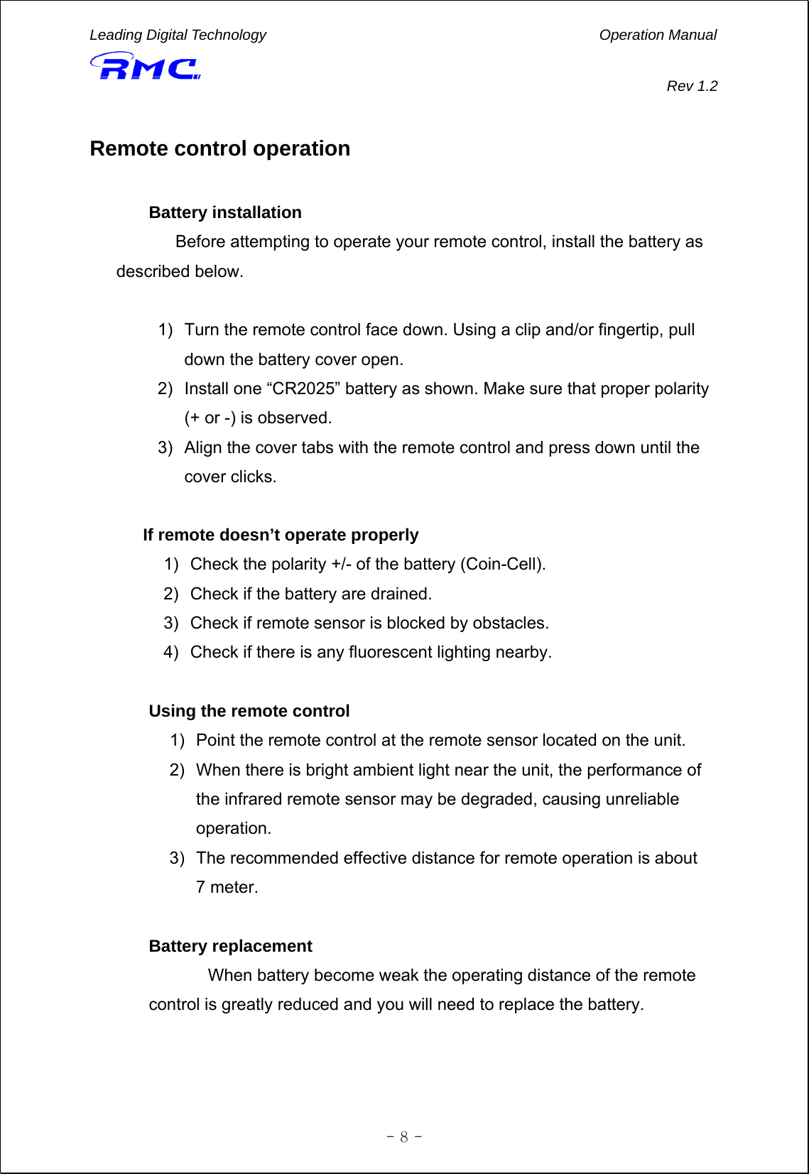 Raymedia ROV-1000 CAR DVD PLAYER User Manual