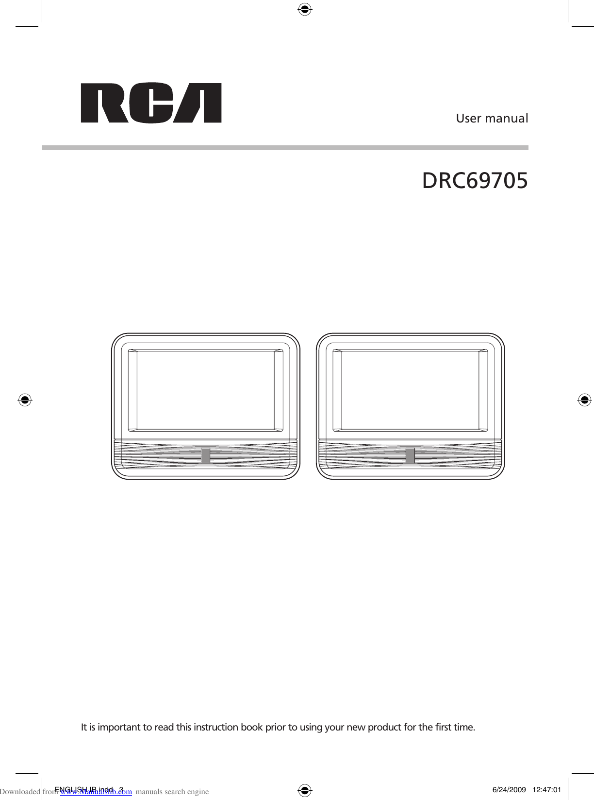 Rca Drc69705 Dual Screen Portable Dvd Player Users Manual ManualsLib ...