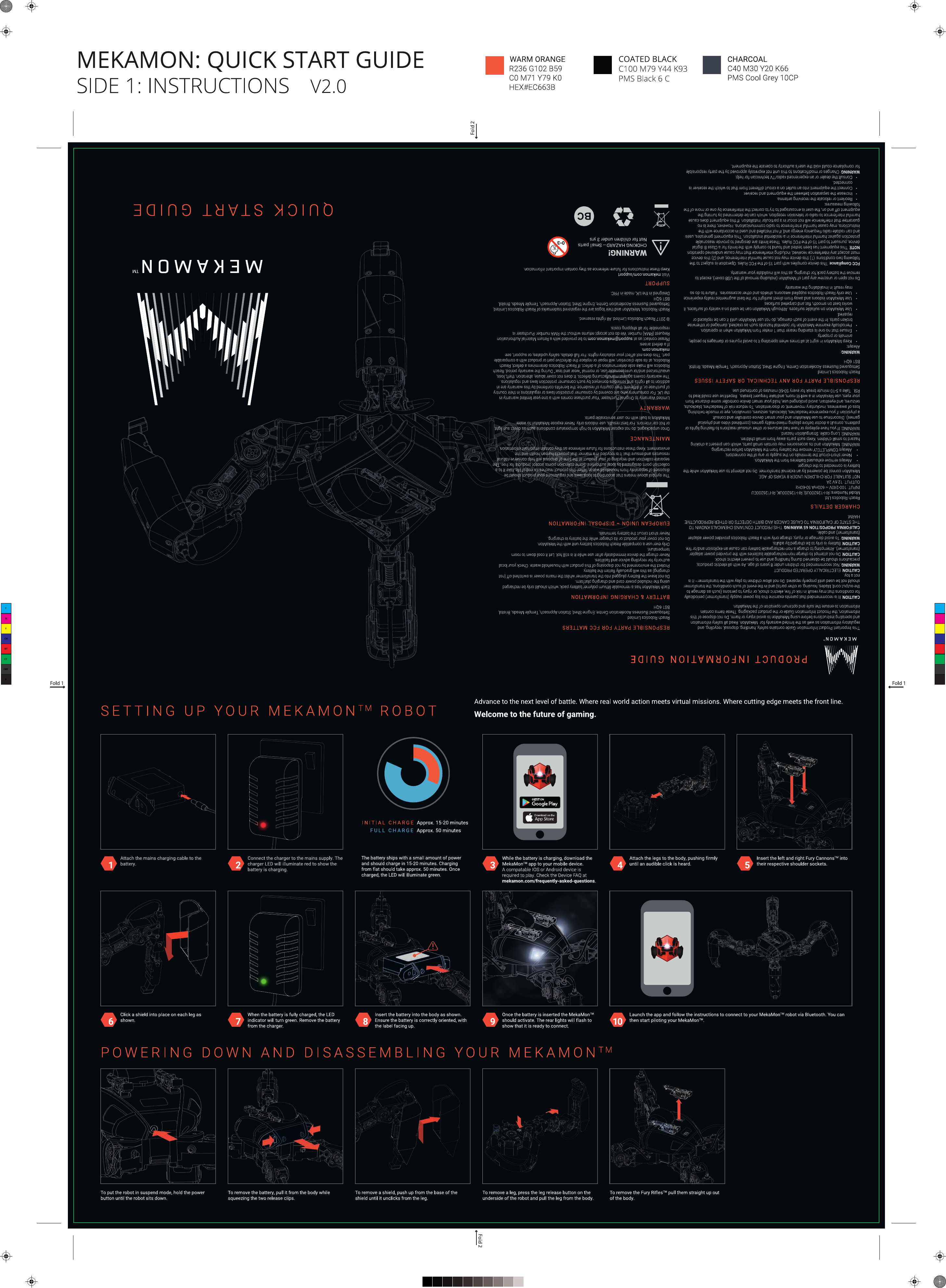 Reach Robotics AB MEKAMONBERSERKER-BLK-USA(SKU MB-BLK-US-01) User Manual Quick Start V2 0 low ...