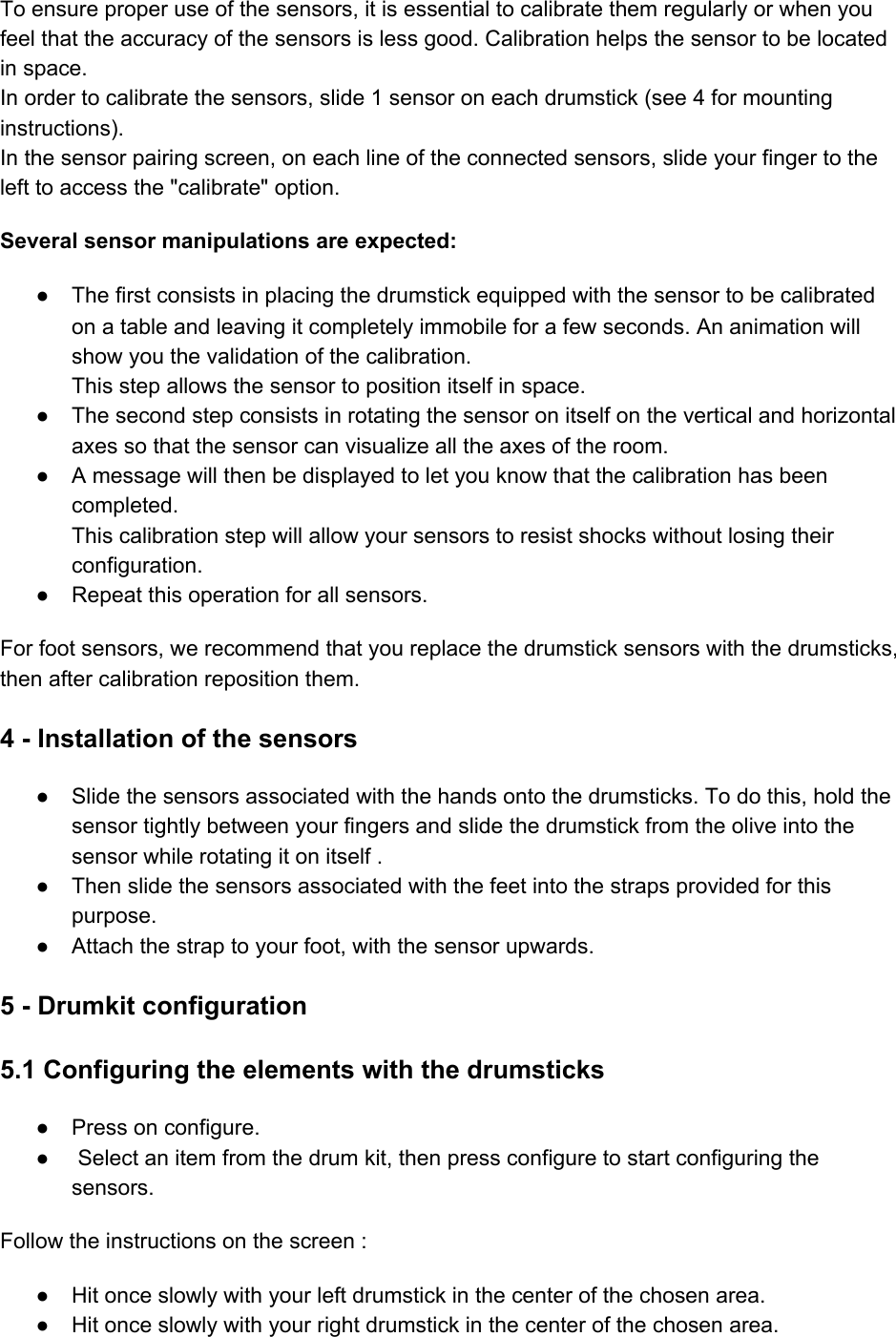Redison 27M00001EN Connected sensors for drummers User Manual