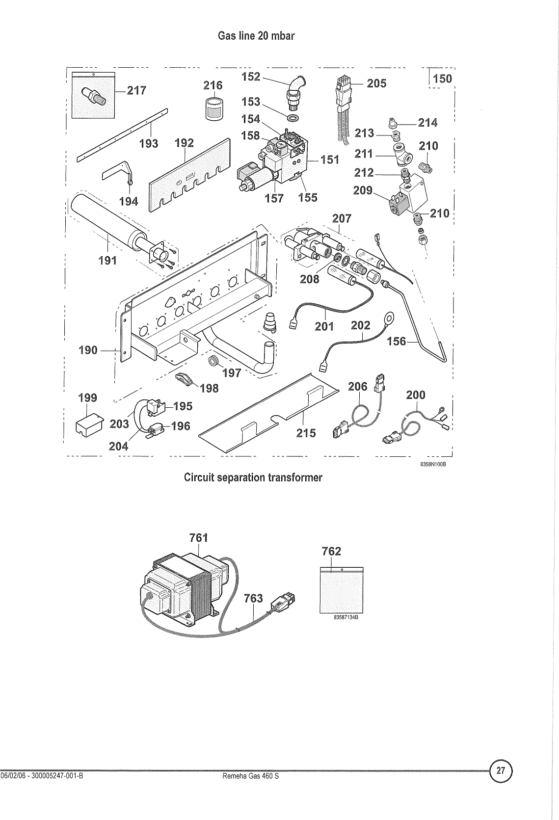Remeha Avanta Plus Gas 460 Exploded View And Parts List