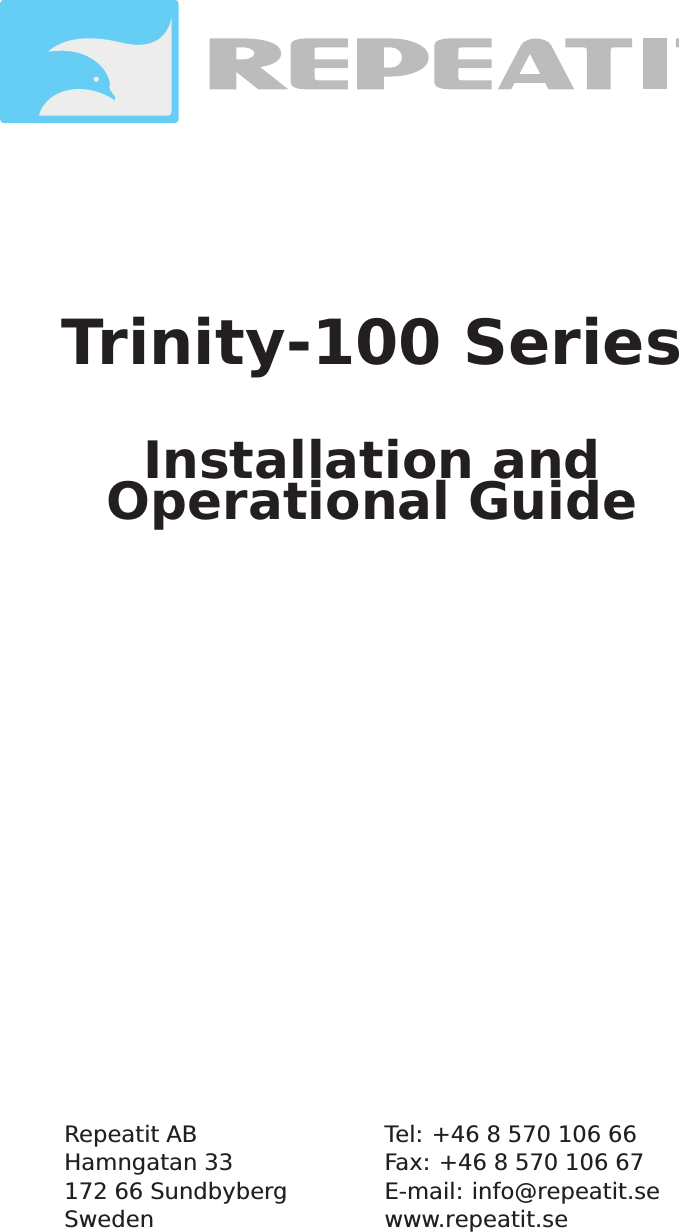Repeatit TRINITY116M 802.11 a/n Point-to-Point Wireless Radio Link User Manual