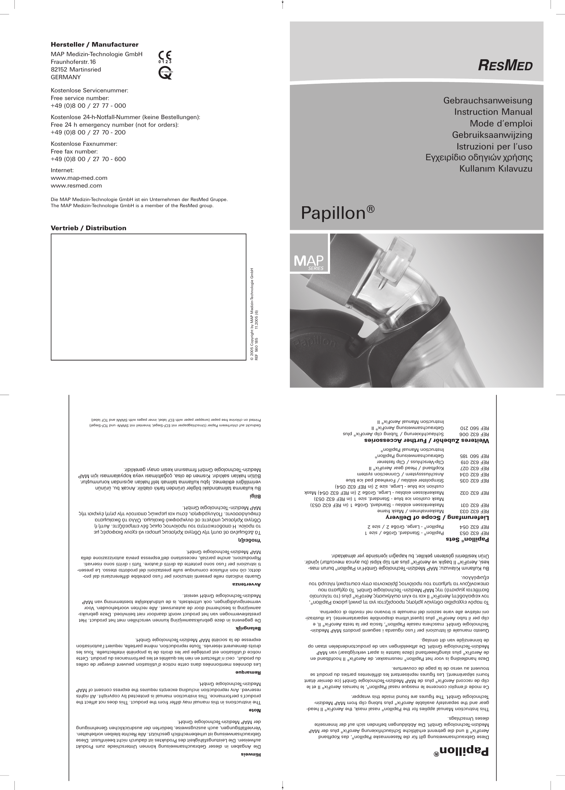 Resmed Silent Papillon Map Series Users Manual MAPSeries Cover DIN A5