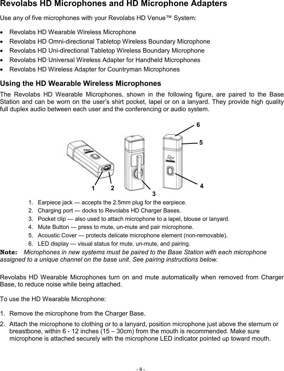 Revolabs 01HDVENUNM MICROPHONE SYSTEM User Manual
