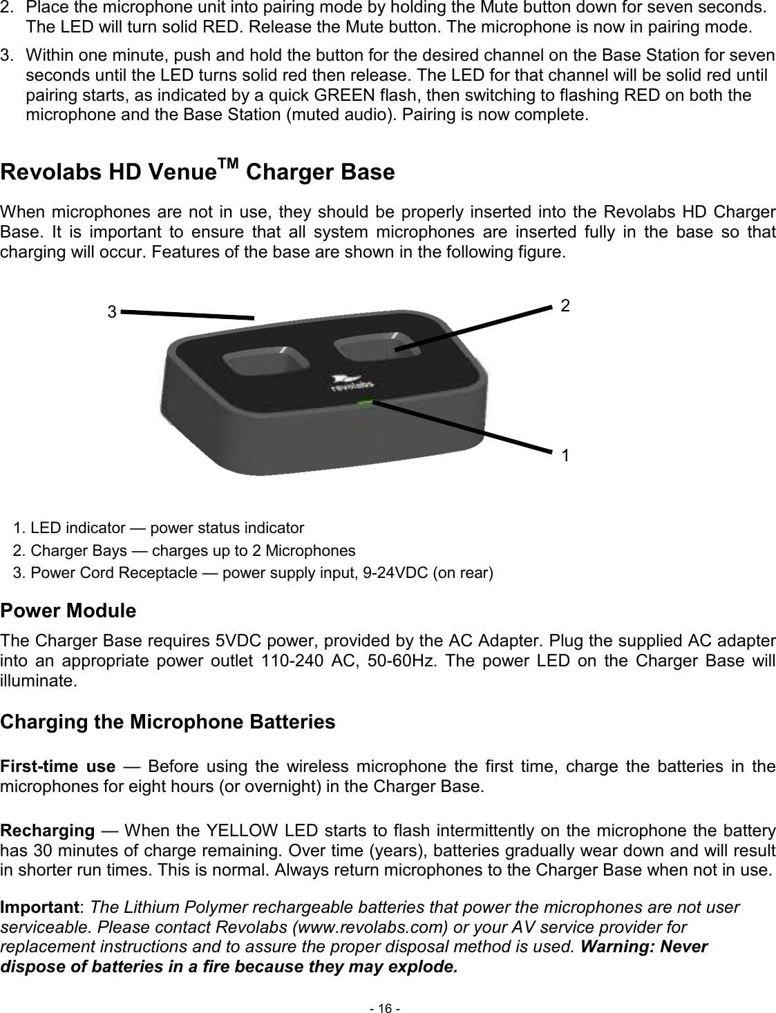 Revolabs 01HDVENUNM MICROPHONE SYSTEM User Manual