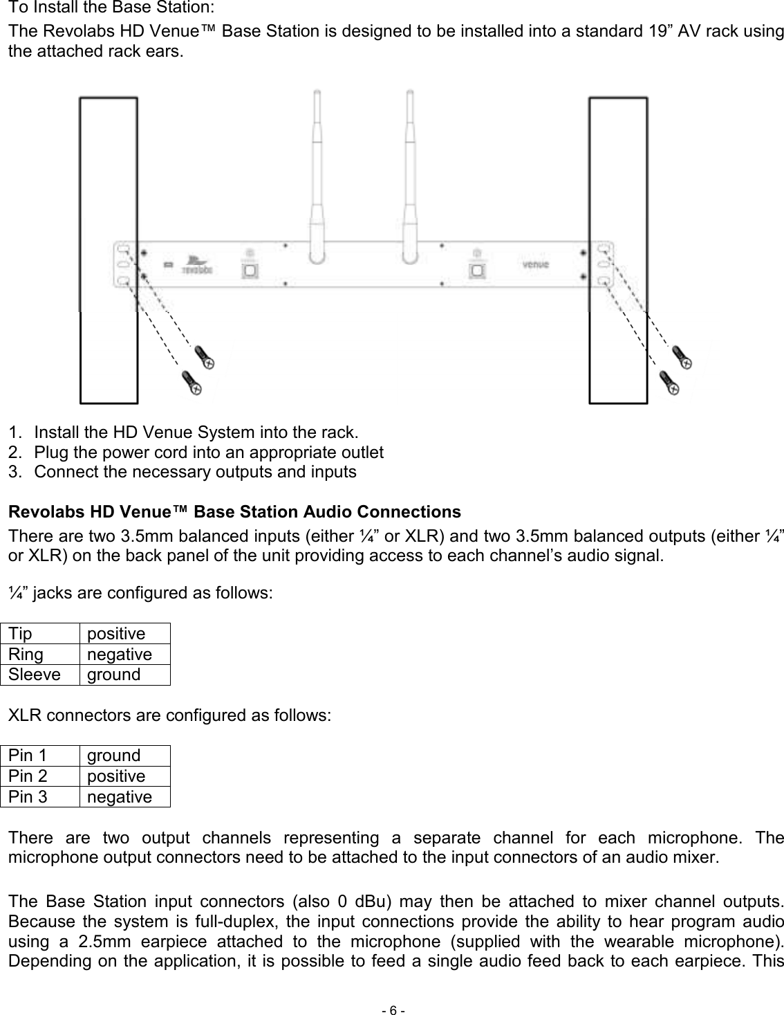 Revolabs 01HDVENUNM MICROPHONE SYSTEM User Manual