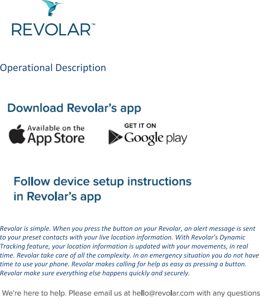Revolar MD001 Personal safety alert User Manual Revolar Packaging Insert 4