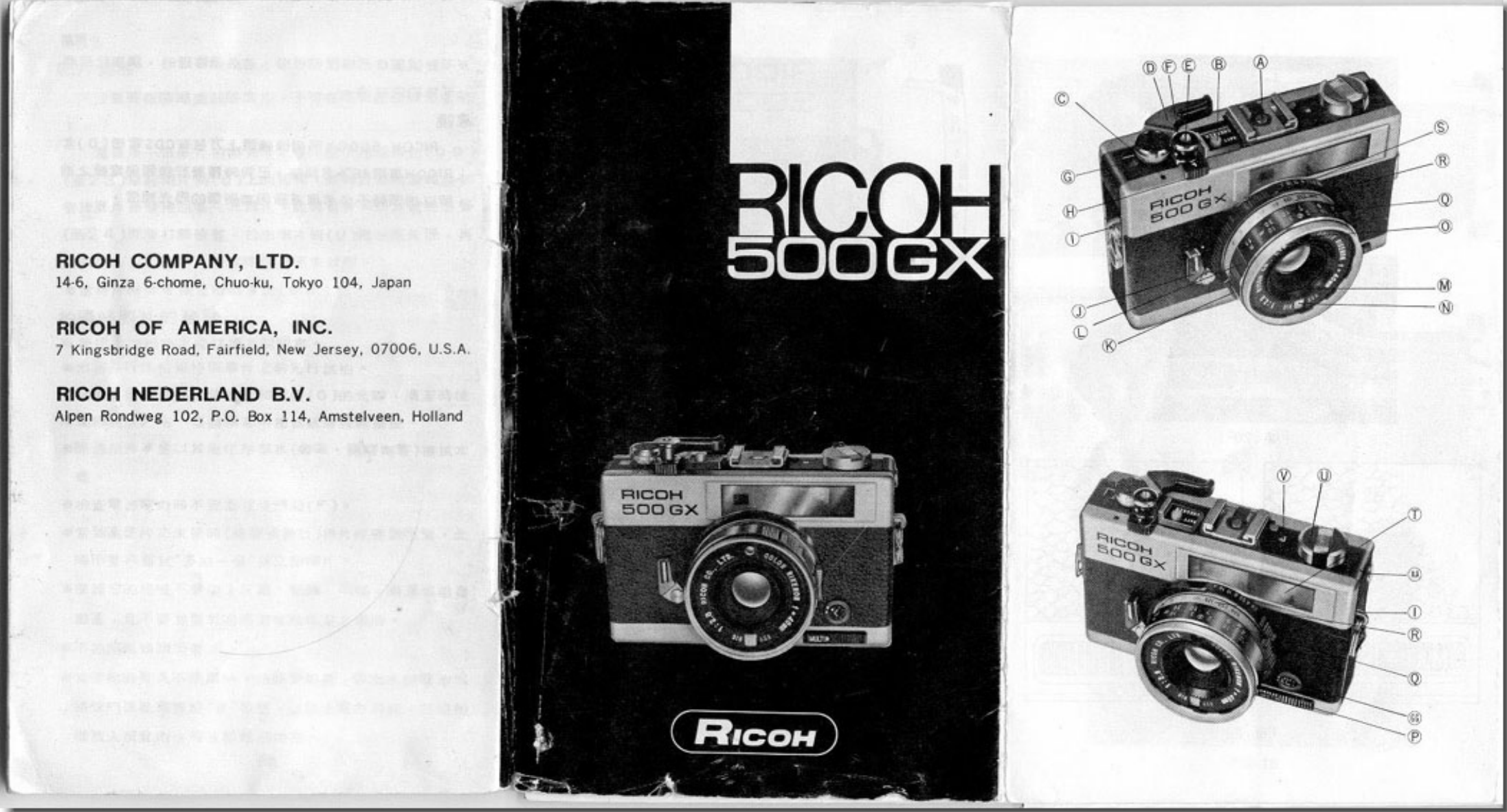 Ricoh 500 Gx Operating Instructions
