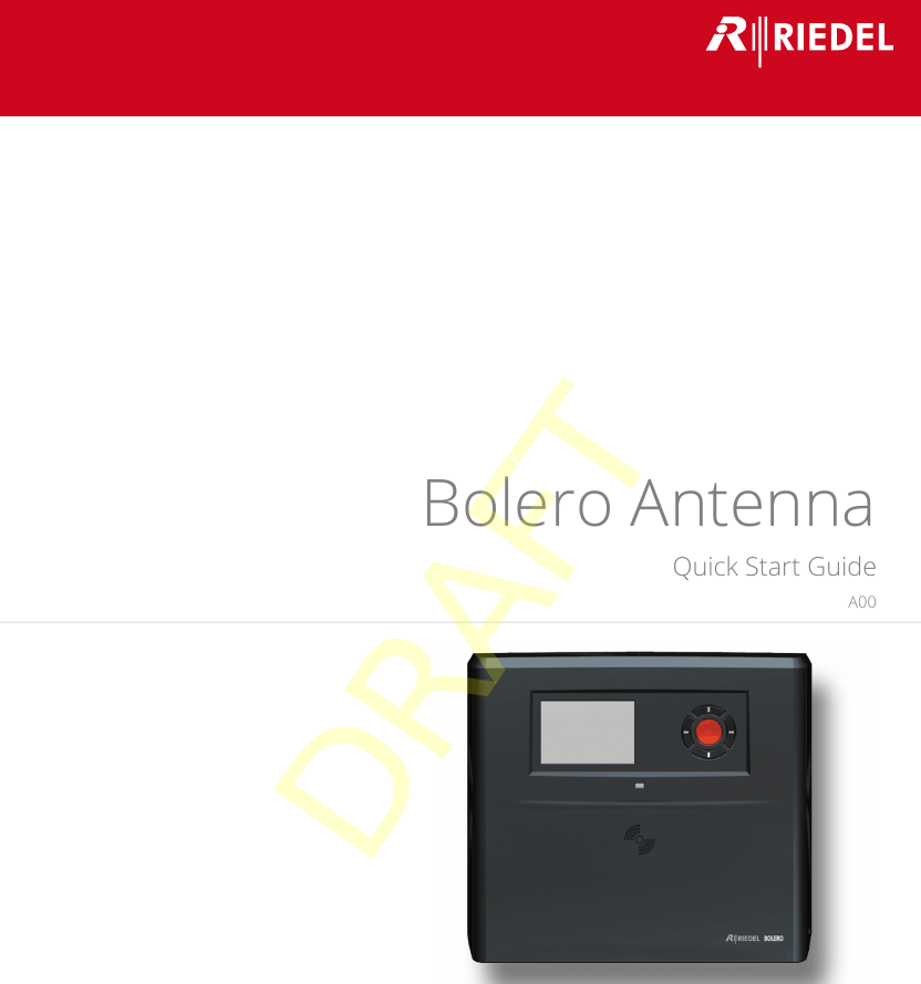 Riedel Communications and Co KG ANT101019 Wireless Intercom System User ...