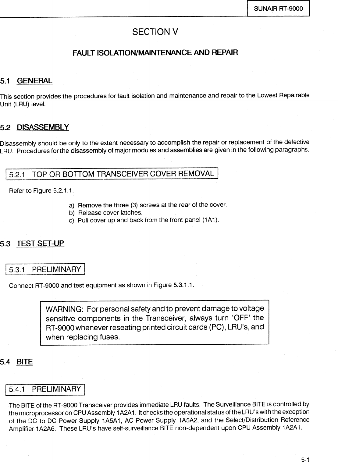 Riimic Sunair Electronics RT-9000 HF TRANSCEIVER User Manual Repair Manual