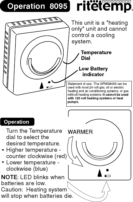 Ritetemp 8095 Owner S Manual Operation Guide 26jun02