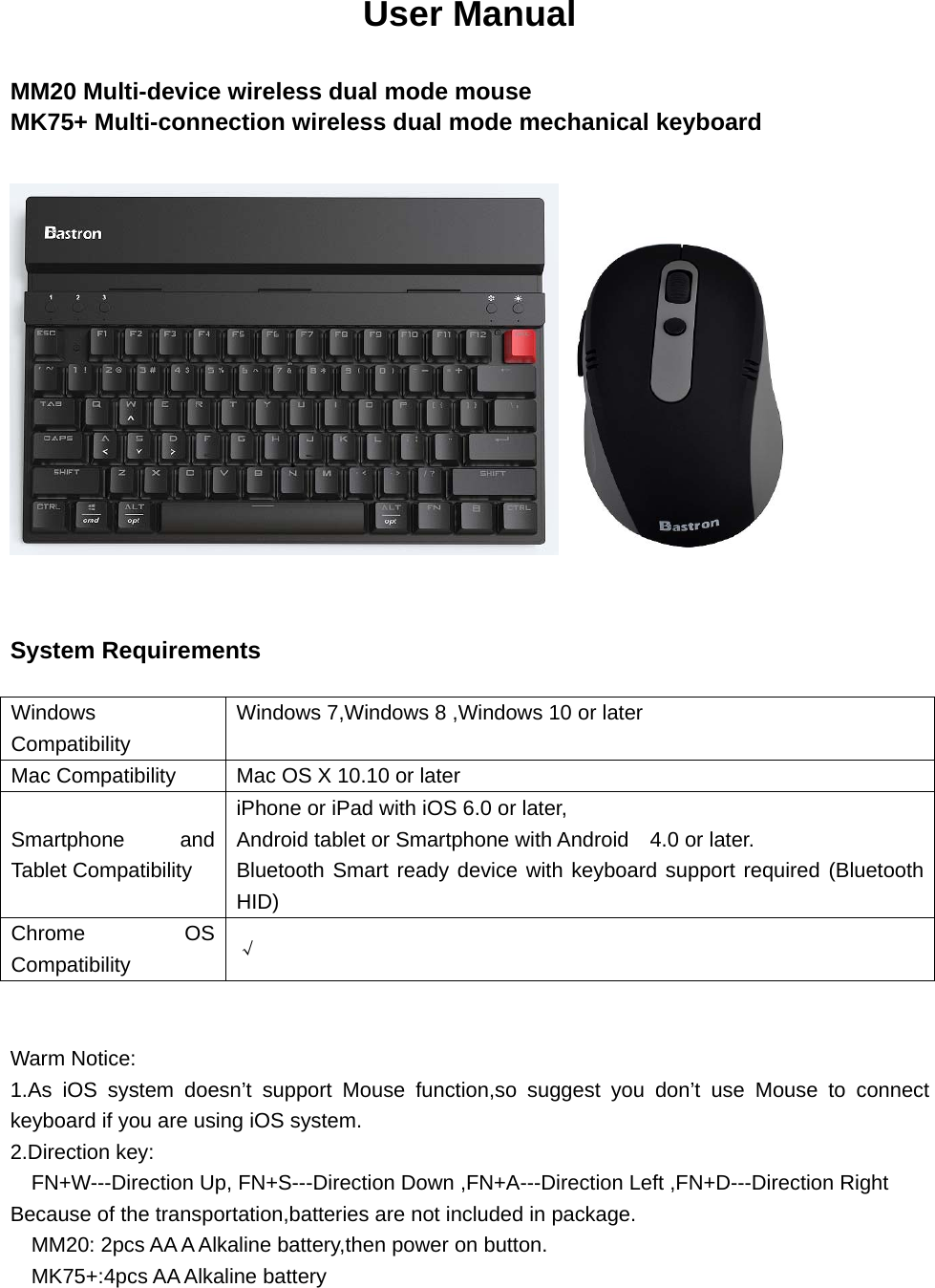 Rivers Technology MK Keyboard User Manual x