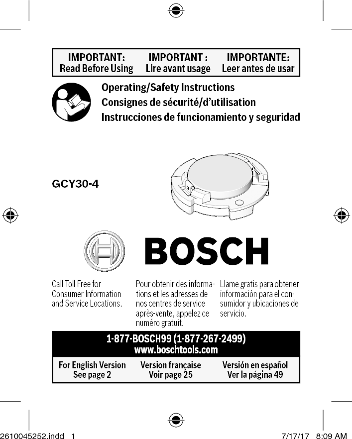 Robert Bosch Tool GCY42 Bluetooth Low Energy Module User Manual