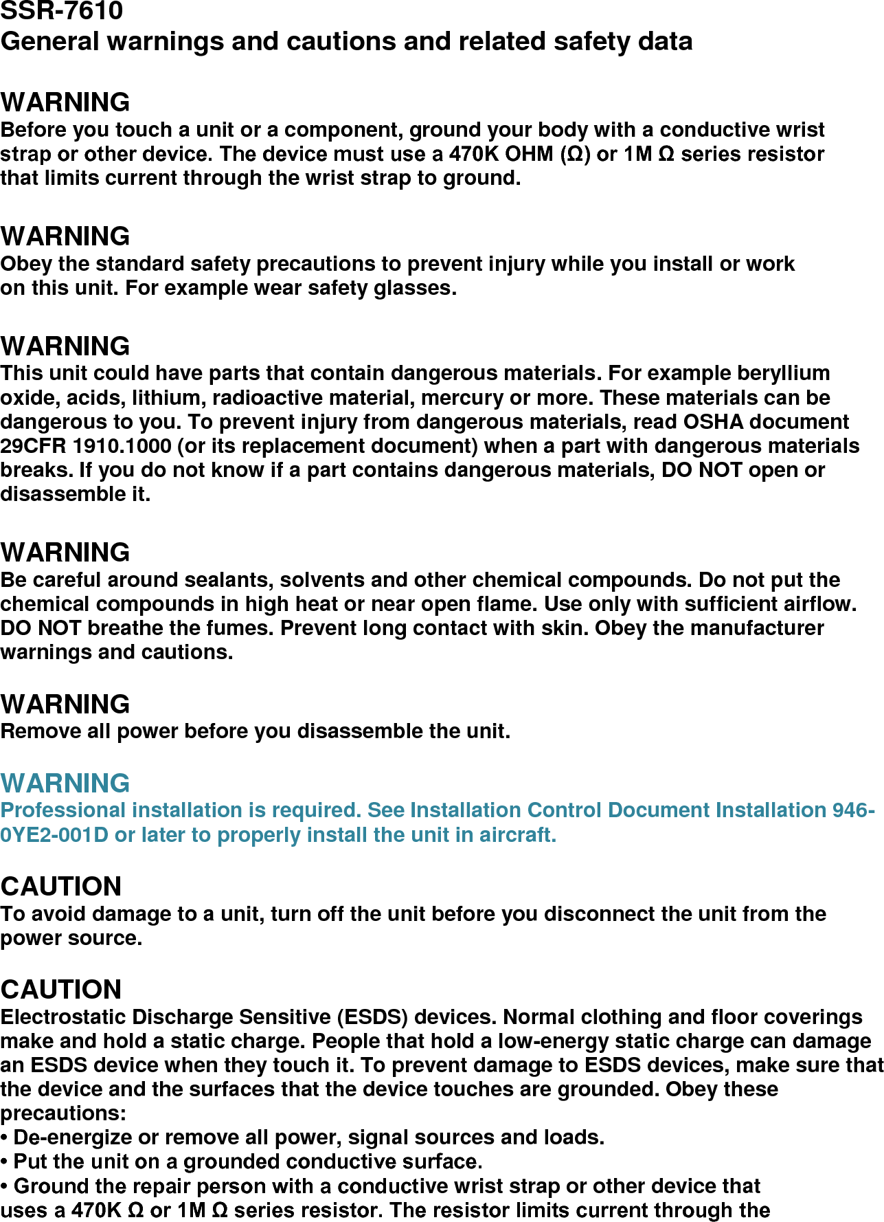 Rockwell Collins 8223543 Secure Server Router (SSR-7610) User Manual