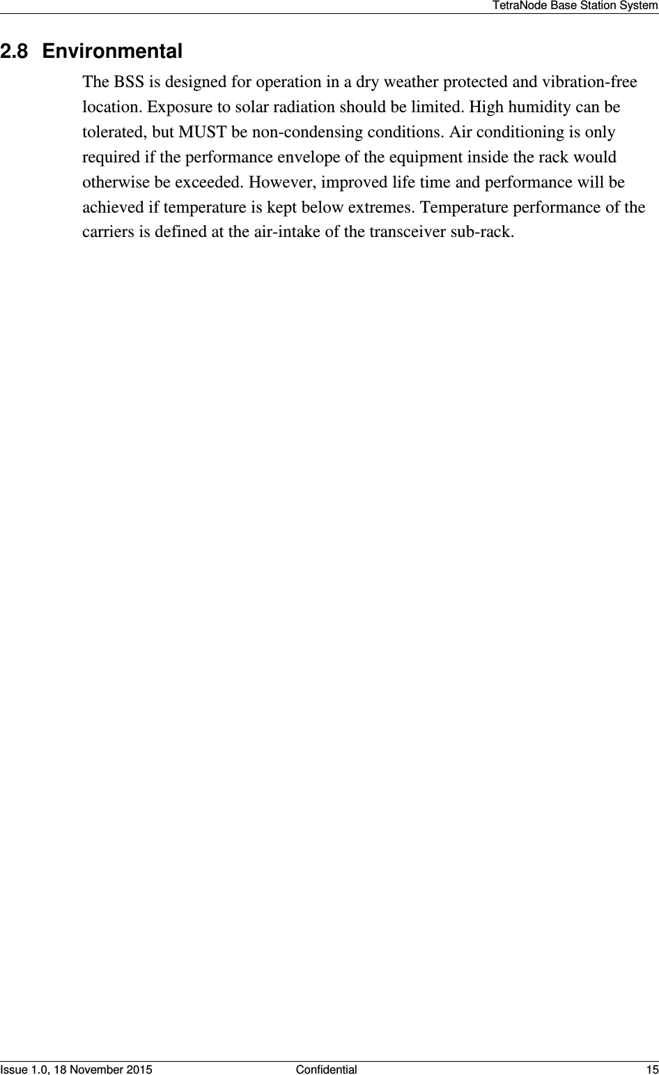 Rohill Engineering R-8070-450MHZ TETRA BASE STATION TRANSCEIVER User Manual