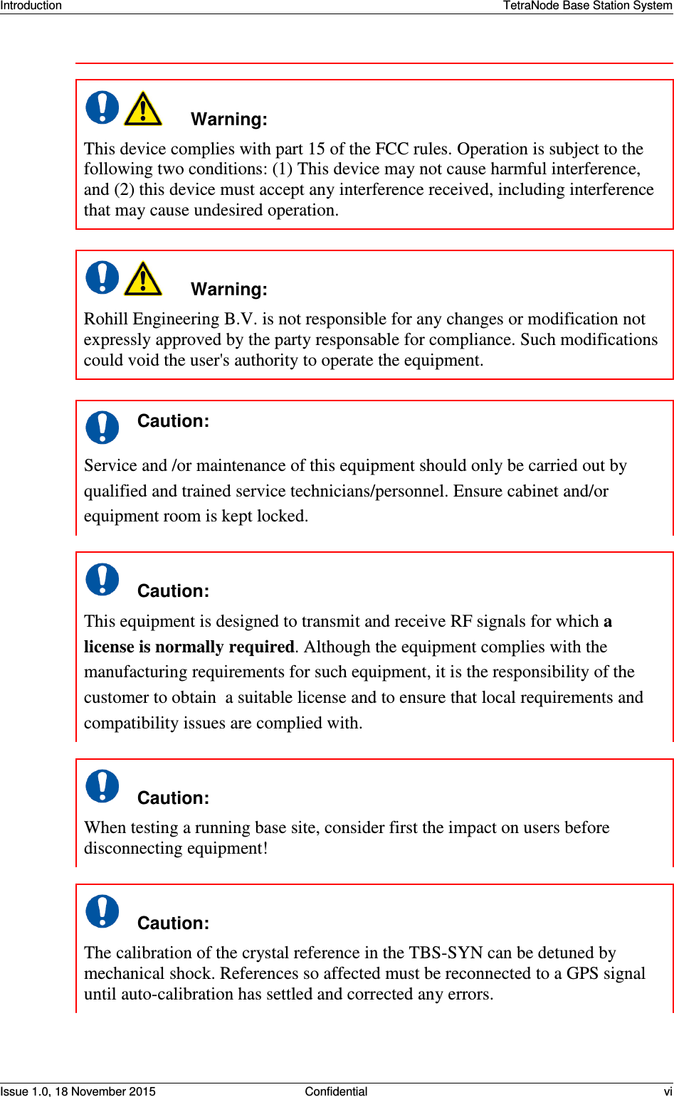 Rohill Engineering R-8070-450MHZ TETRA BASE STATION TRANSCEIVER User Manual