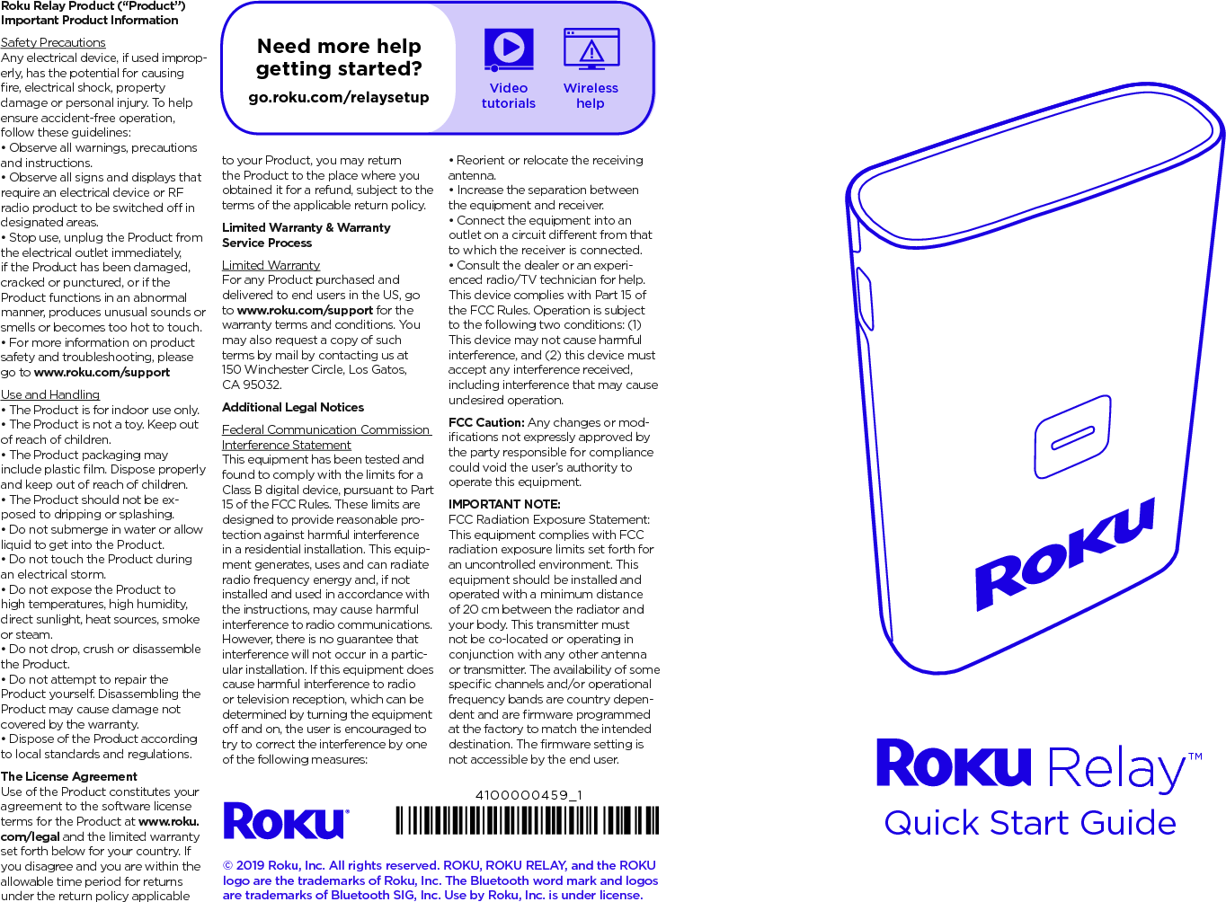 Roku R1022 Wireless Range Extender User Manual 4100000459 1 QSG Fargo ...