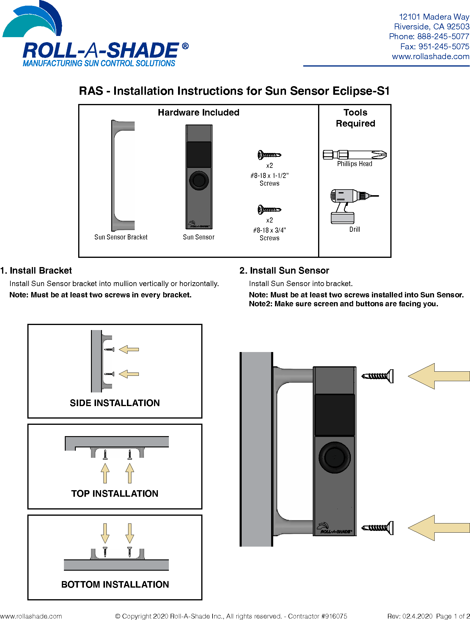 Roll A Shade ECLIPSE-S1 Eclipse Discussion and FAQ
